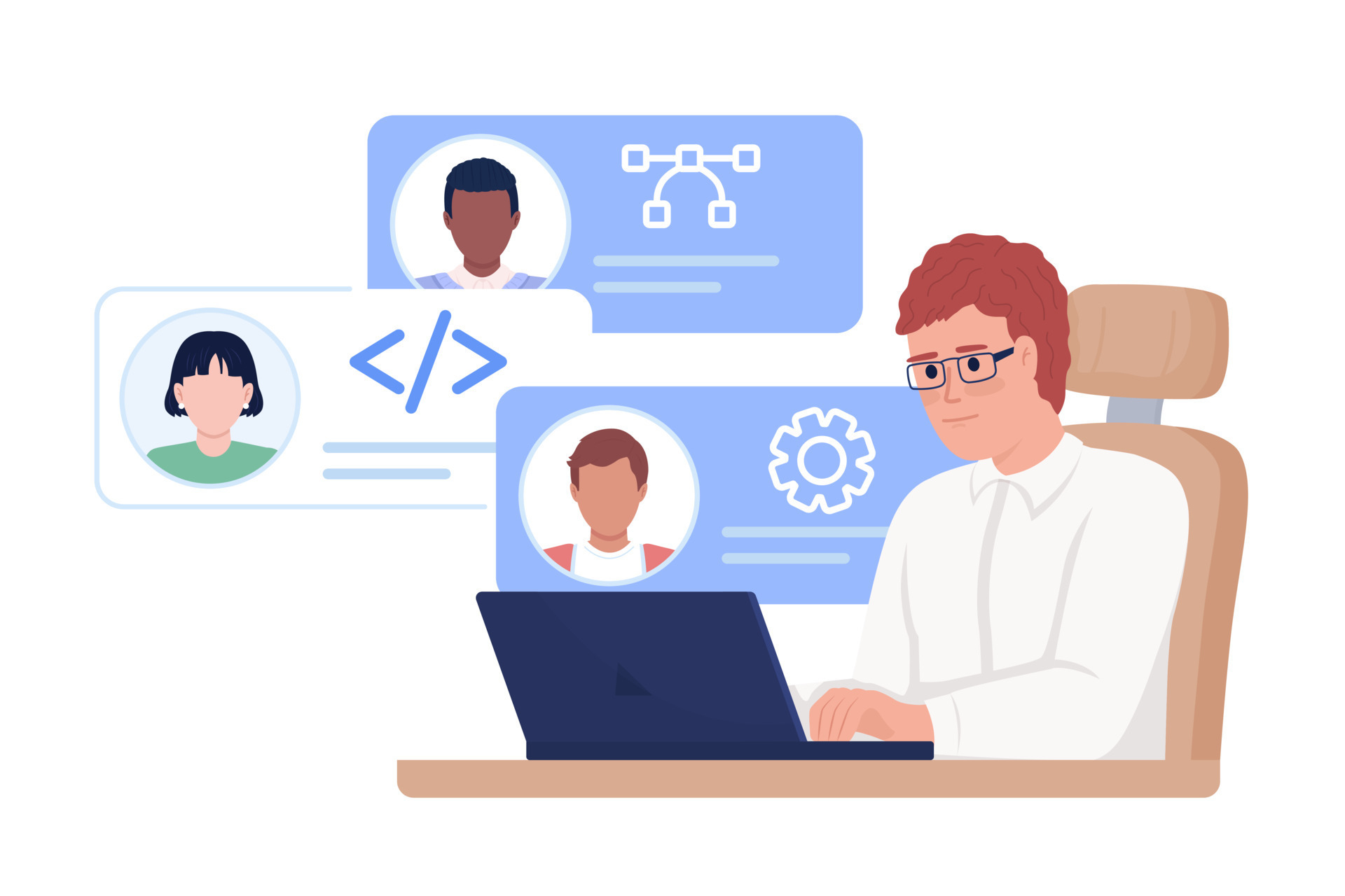 Gerente de recursos humanos de la empresa de ti que busca ...