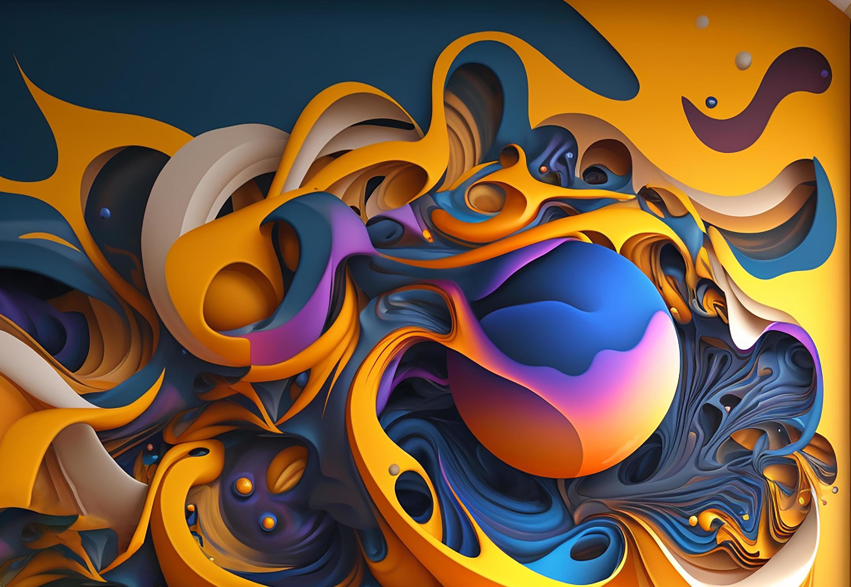 Abstract Modern And Creative 3d Wallpaper For Interior Mural Wall Art