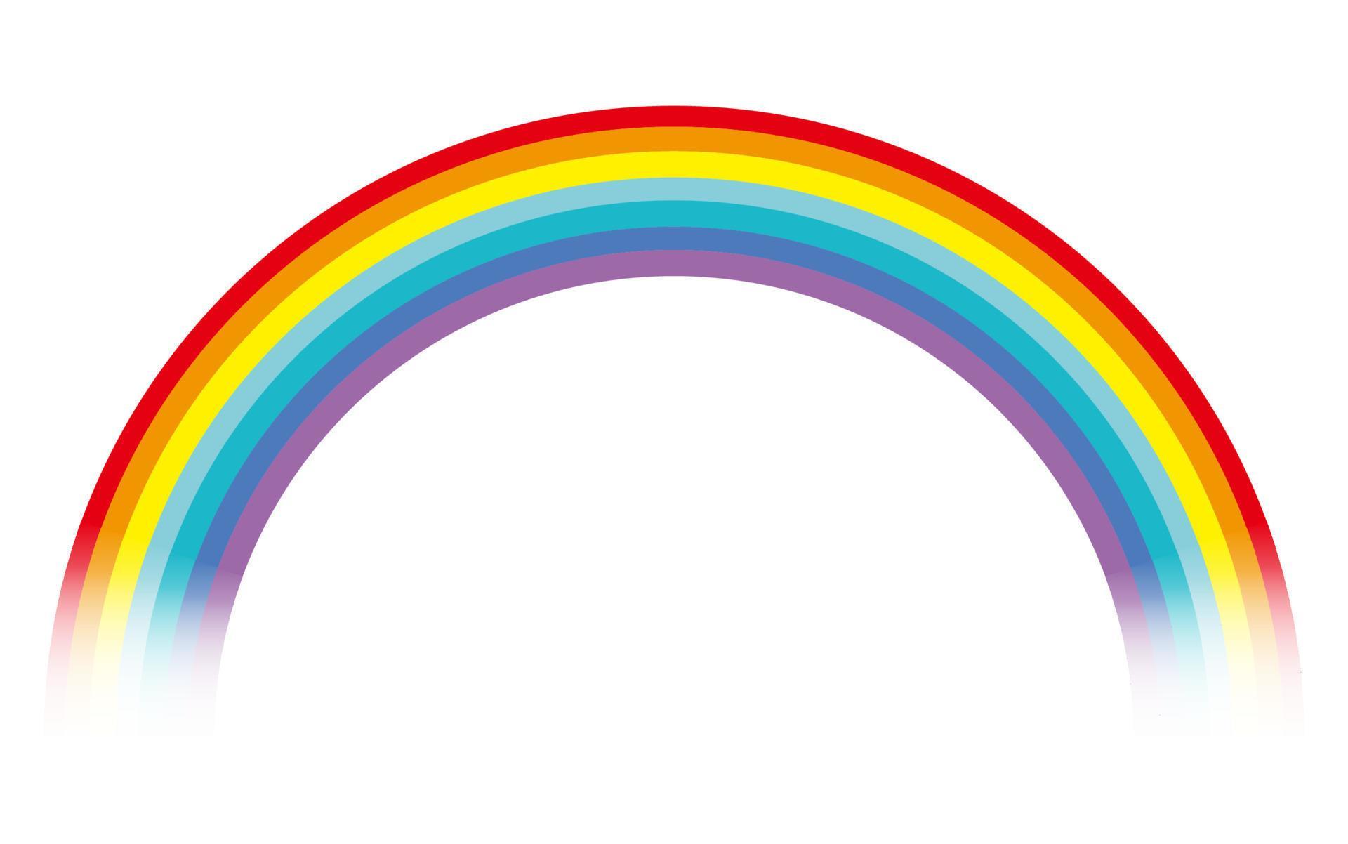 Vector Colorful Rainbow Illustration Isolated On A White Background ...