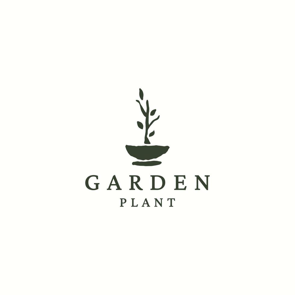 Nature Plant Pot Logo Icon Design Template Flat Vector 17653897 Vector