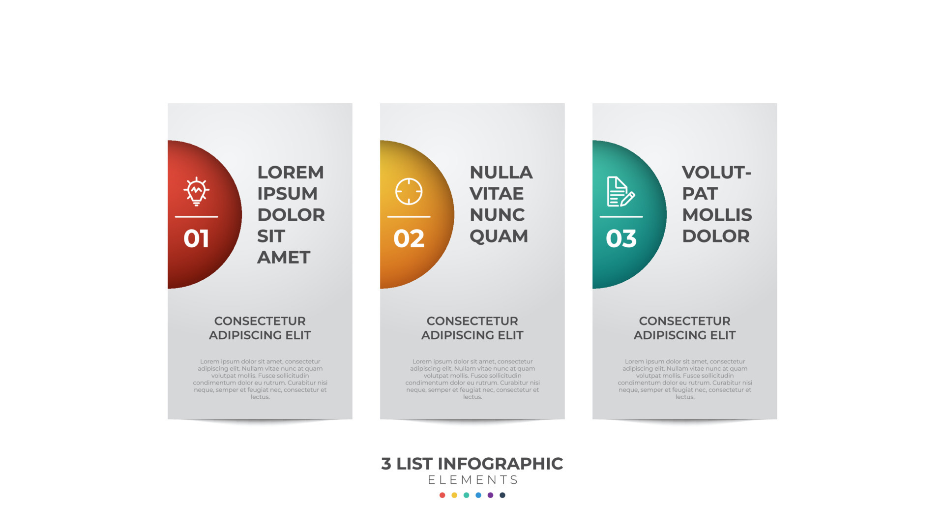 3 option of steps infographic element template, horizontal layout diagram with number of ...