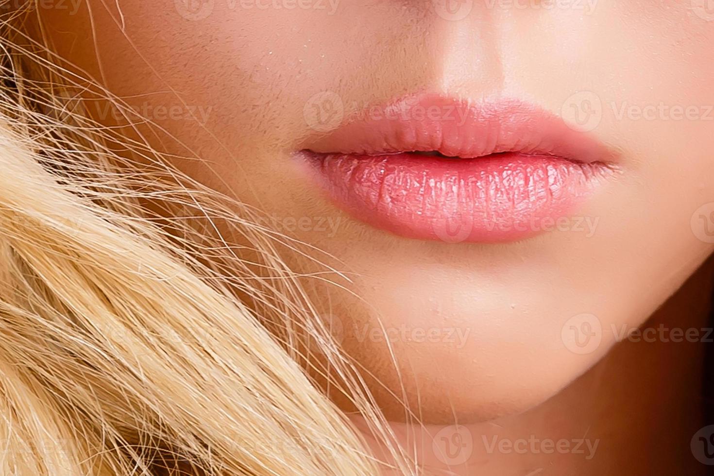 Beautiful Perfect Lips Sexy Mouth Close Up Beauty Young Woman Lips
