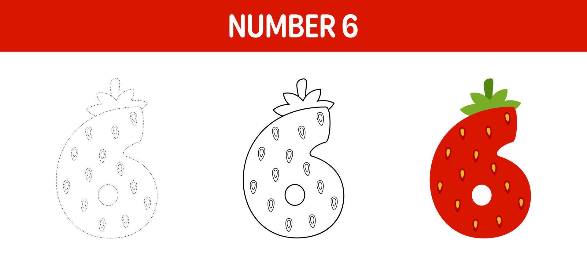 Number 6 Tracing And Coloring Worksheet For Kids 17662663 Vector Art At number-6-tracing-and-coloring-worksheet-for-kids-17662663-vector-art-at