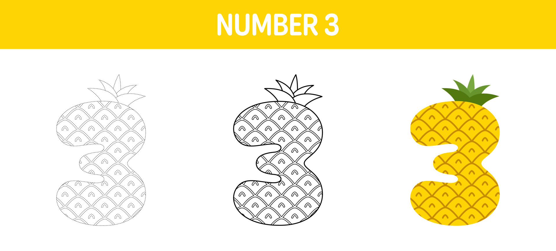 Number 3 Tracing And Coloring Worksheet For Kids 17662697 Vector Art At number-3-tracing-and-coloring-worksheet-for-kids-17662697-vector-art-at
