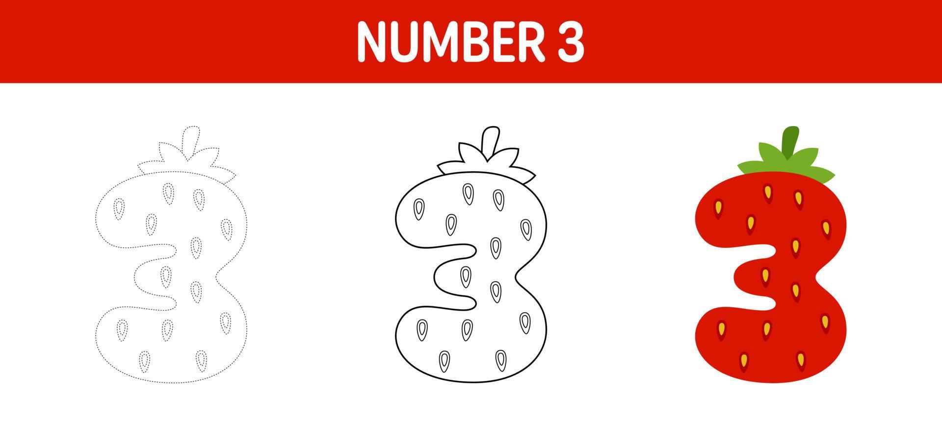 Number 3 Tracing And Coloring Worksheet For Kids 17662719 Vector Art At number-3-tracing-and-coloring-worksheet-for-kids-17662719-vector-art-at