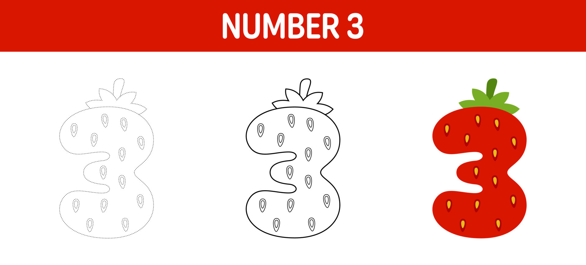 Number 3 Tracing And Coloring Worksheet For Kids 17662719 Vector Art At number-3-tracing-and-coloring-worksheet-for-kids-17662719-vector-art-at