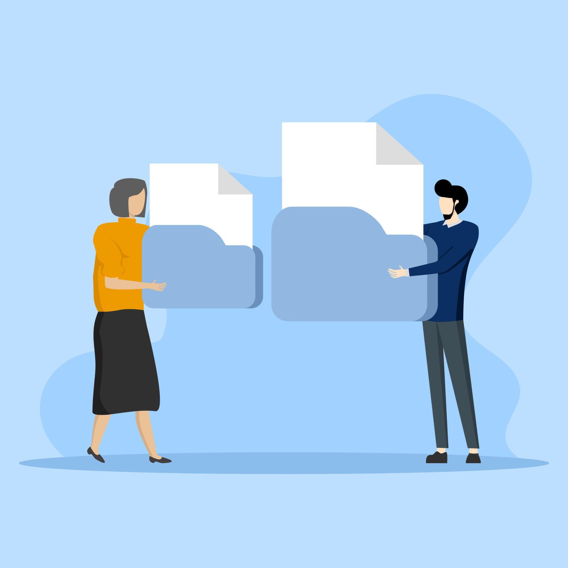 File Management Concept Storage Cloud System Memory Internet File Technology Database