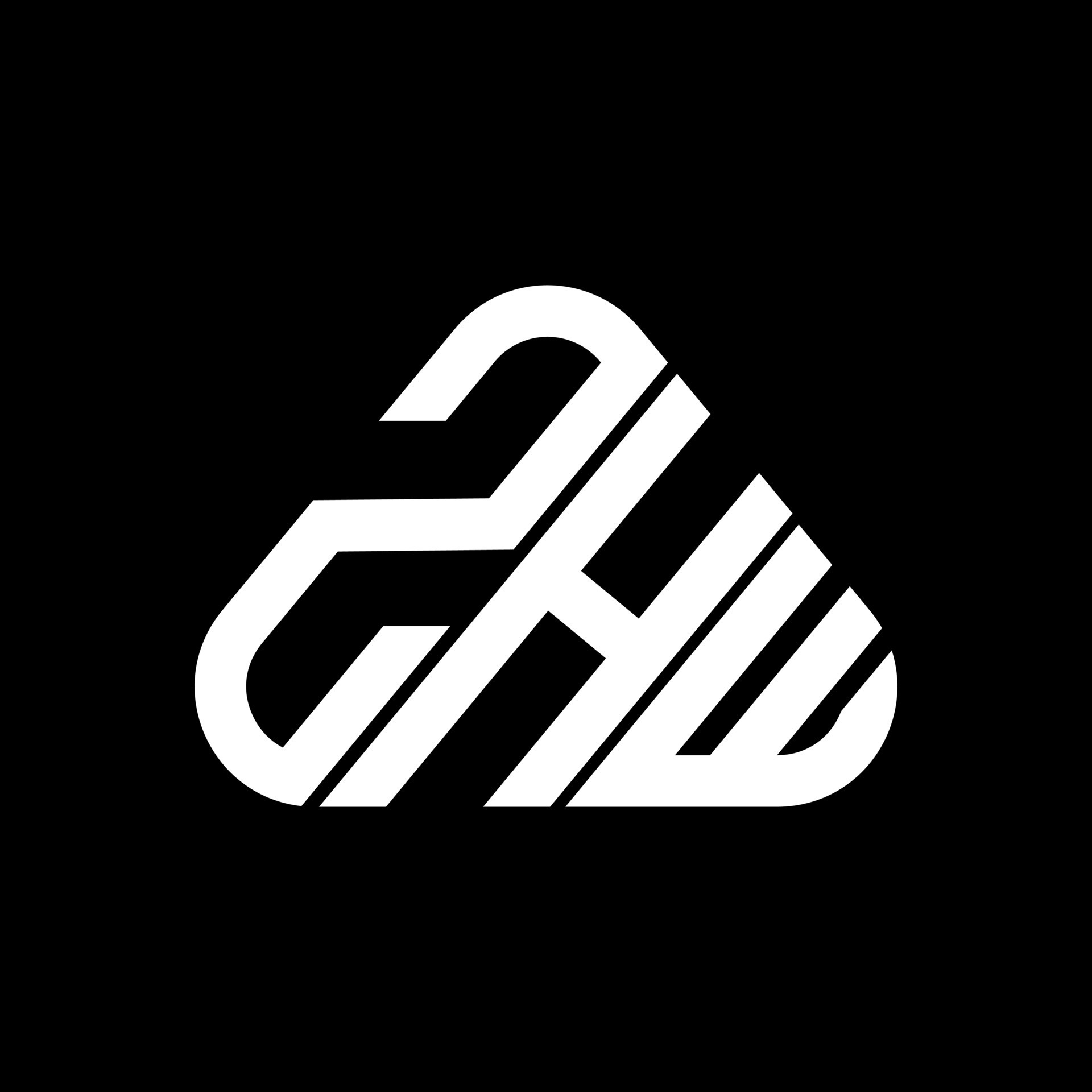 Diseño creativo del logotipo de la letra zhw con gráfico vectorial, logotipo simple y moderno de ...