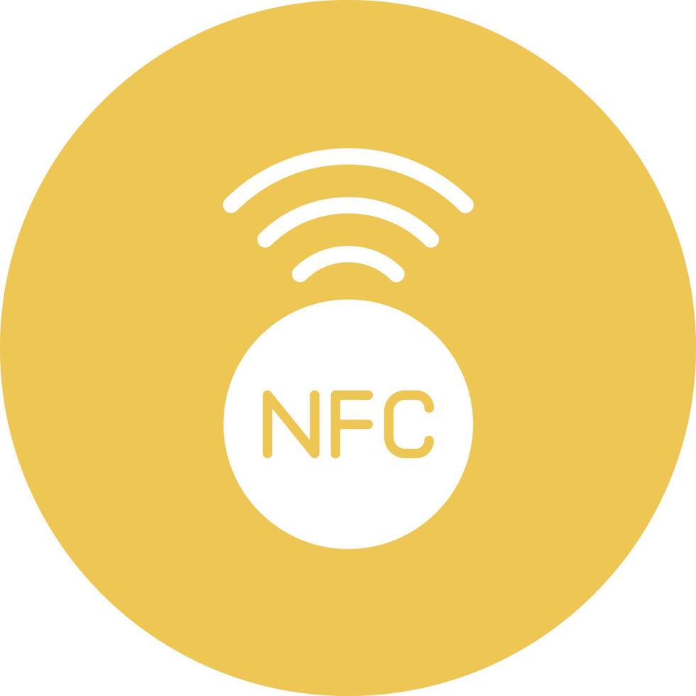 NFC Glyph Circle Background Icon 17665691 Vector Art at Vecteezy