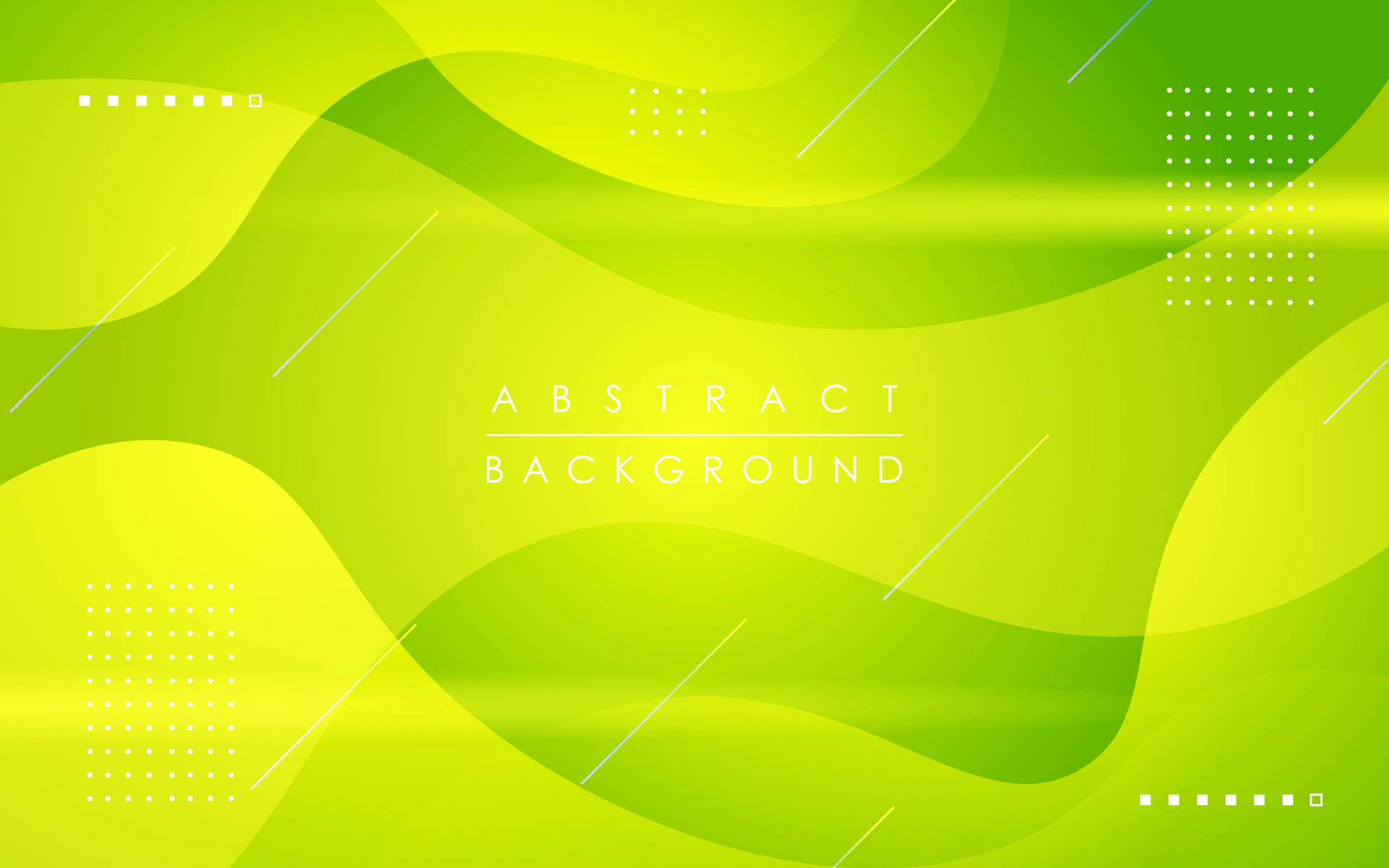 minimal abstract green gradient wavy geometric shape with yellow light background. eps10 vector ...