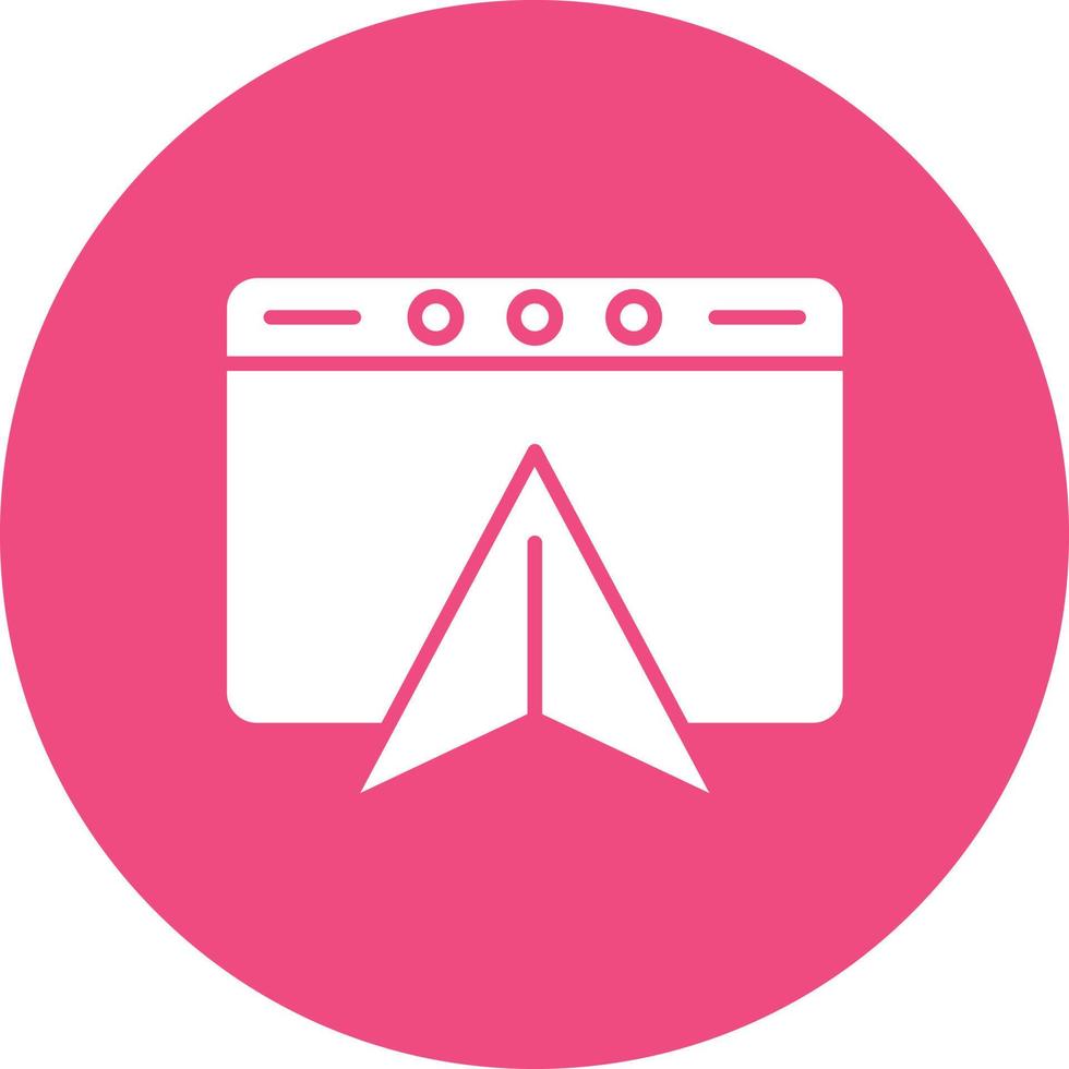 Navigation Glyph Circle Background Icon 17678058 Vector Art at Vecteezy