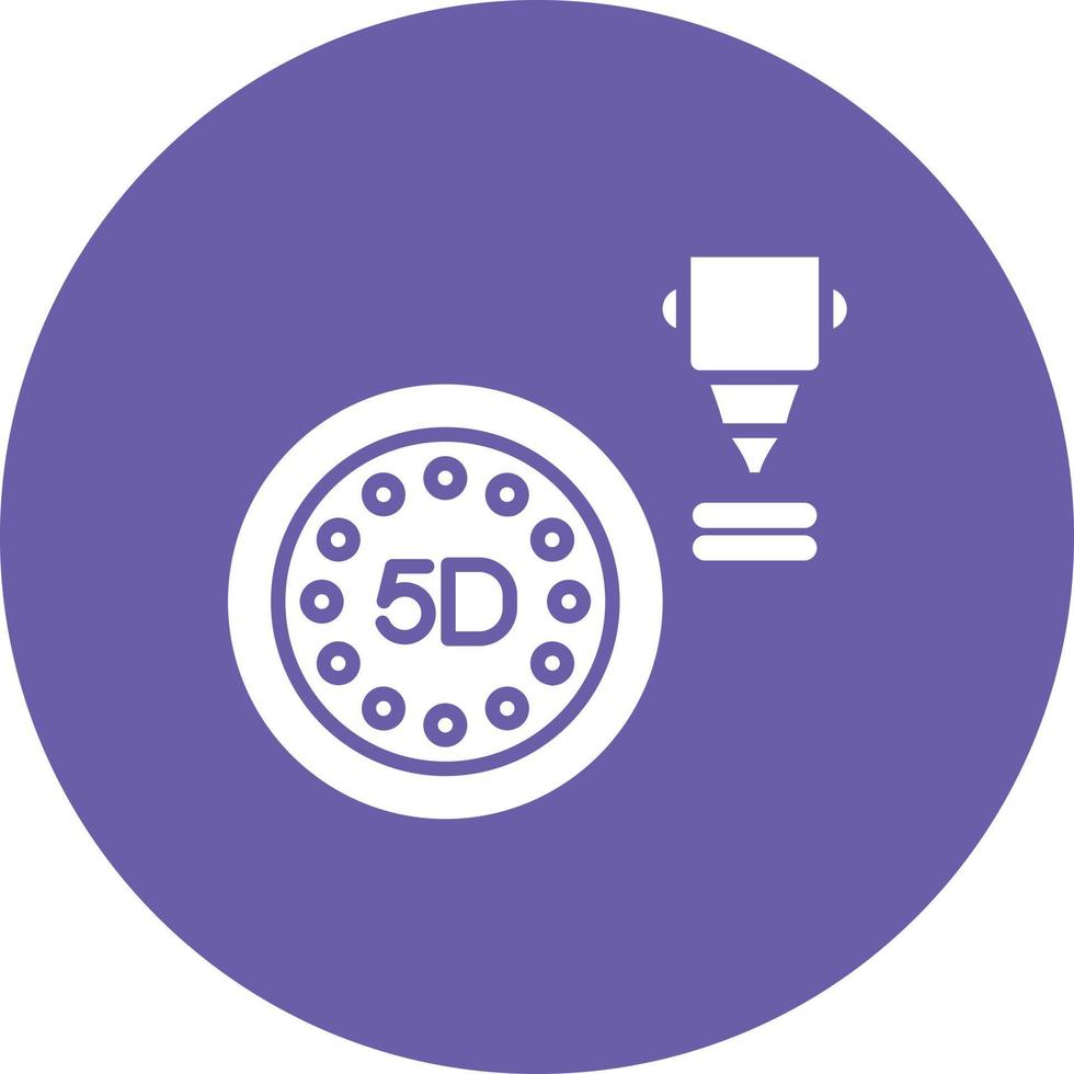 5D Data Storage Glyph Circle Background Icon 17678156 Vector Art at ...