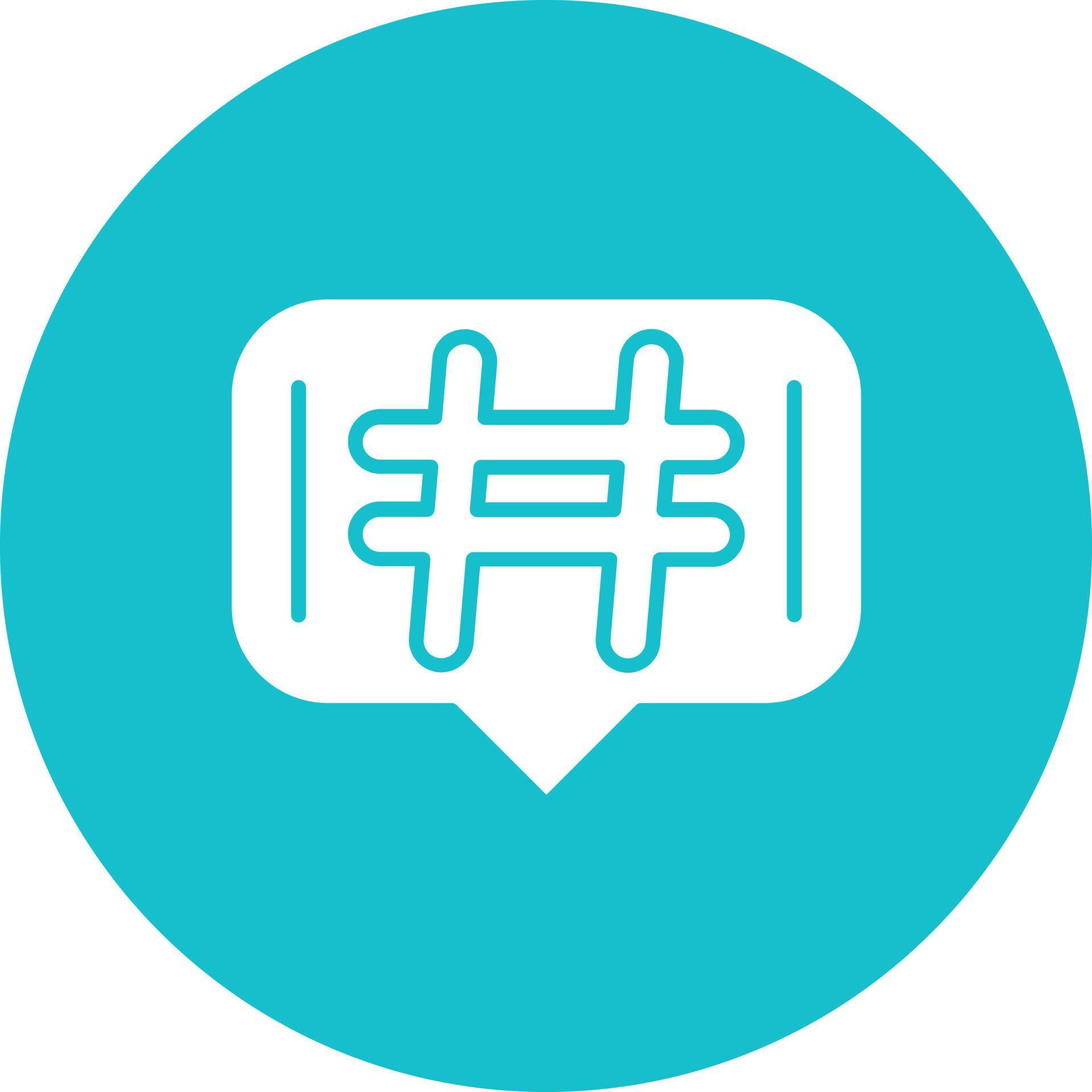 Hashtags Glyph Circle Background Icon 17678481 Vector Art at Vecteezy