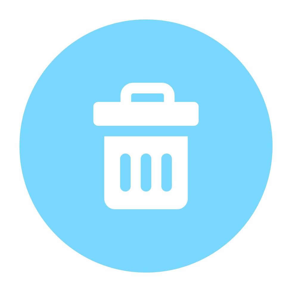 Delete button vector icon design in solid style, trendy style 17681881 ...