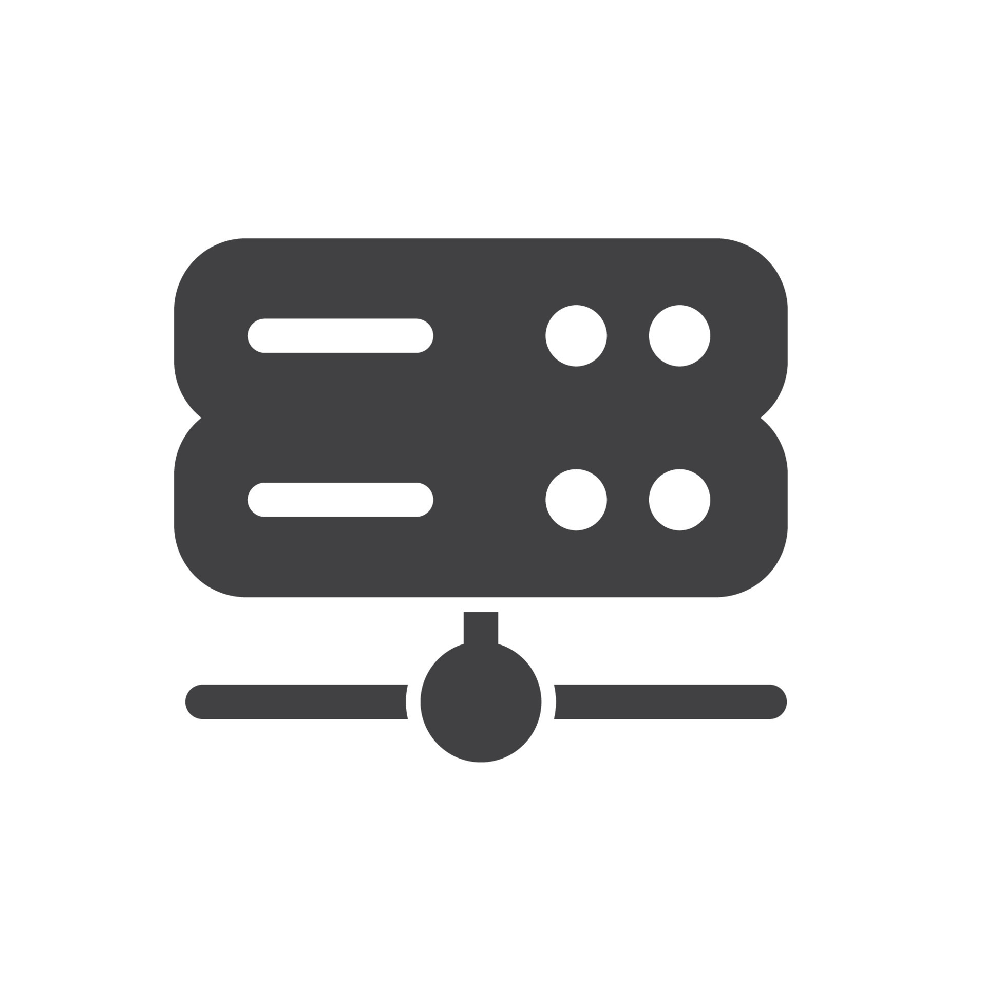 server icon solid 17682170 Vector Art at Vecteezy