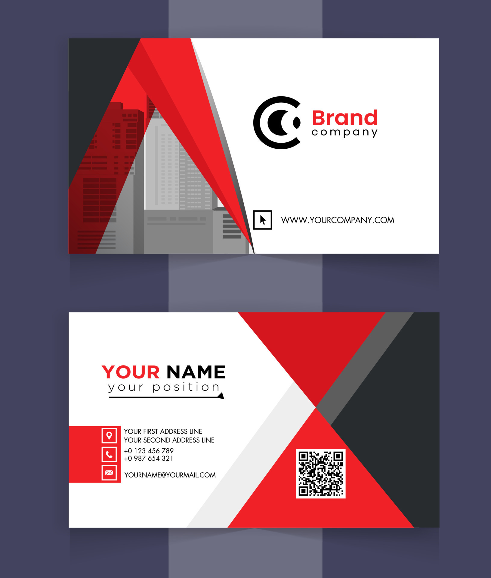 Creative modern business card template. luxury business presentation ...