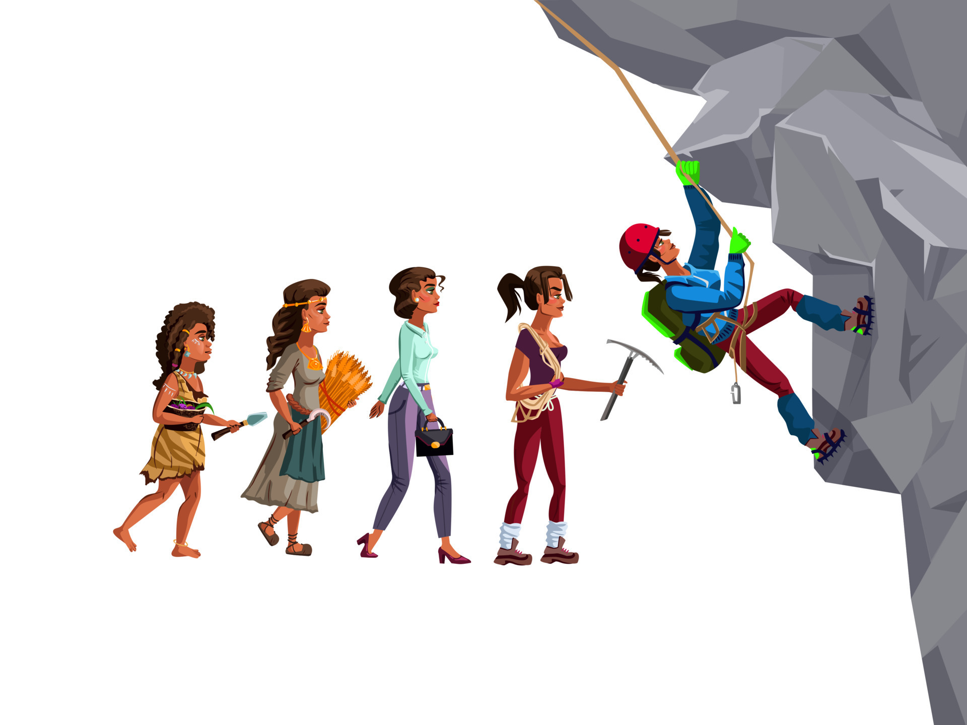 Woman evolution time line vector cartoon 17688826 Vector Art at Vecteezy Woman evolution time line vector cartoon 17688826 Vector Art at Vecteezy