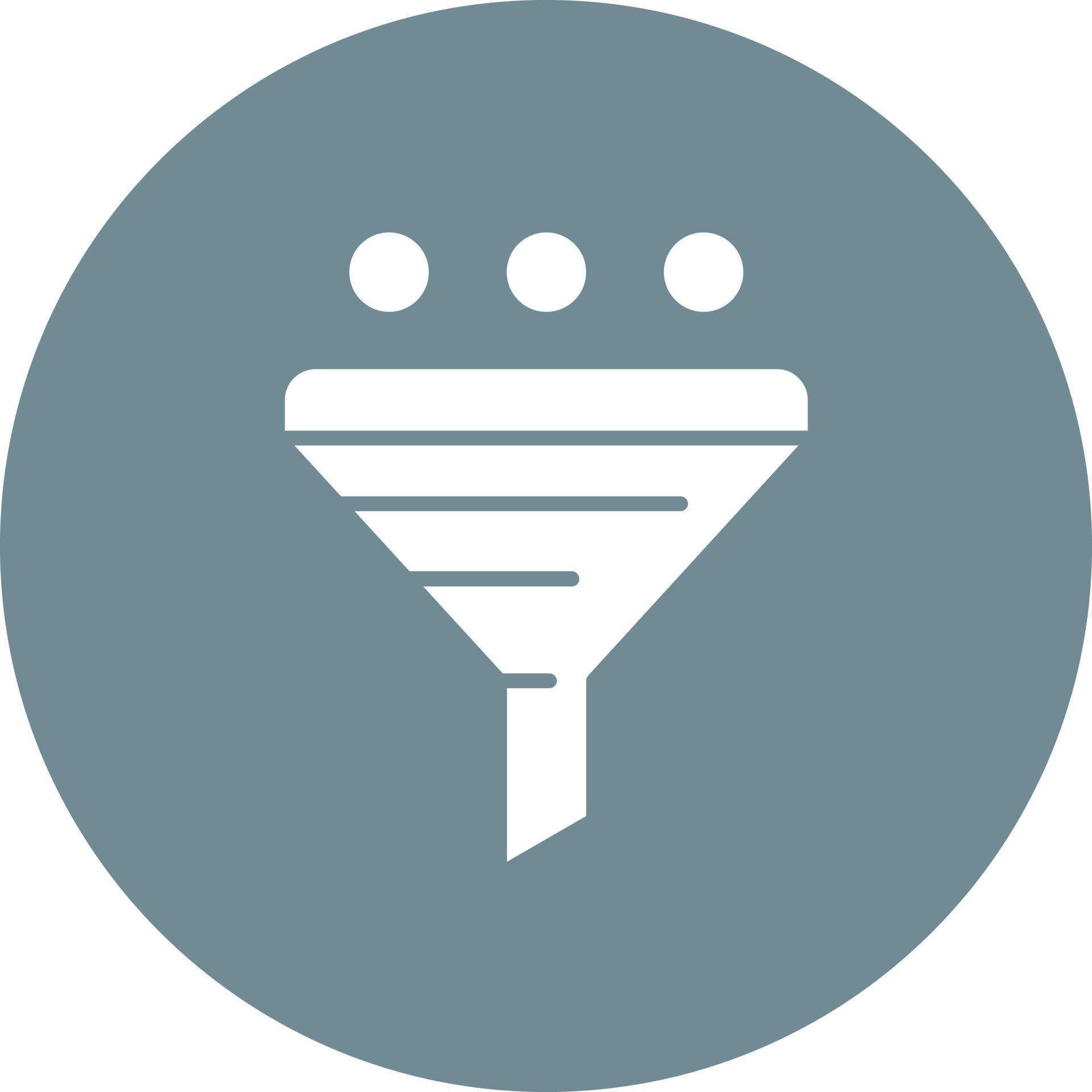 Data Filtering System Glyph Circle Background Icon 17689428 Vector Art ...