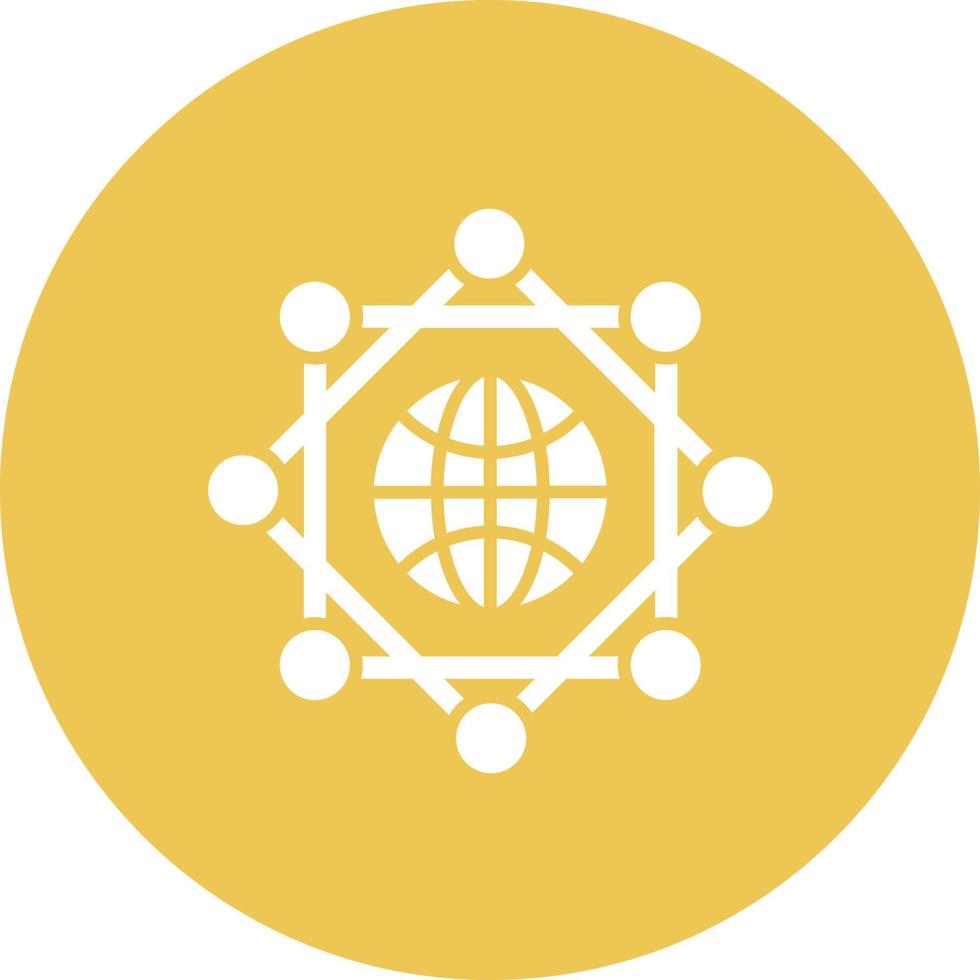 Global Infrastructure Glyph Circle Background Icon 17689824 Vector Art ...