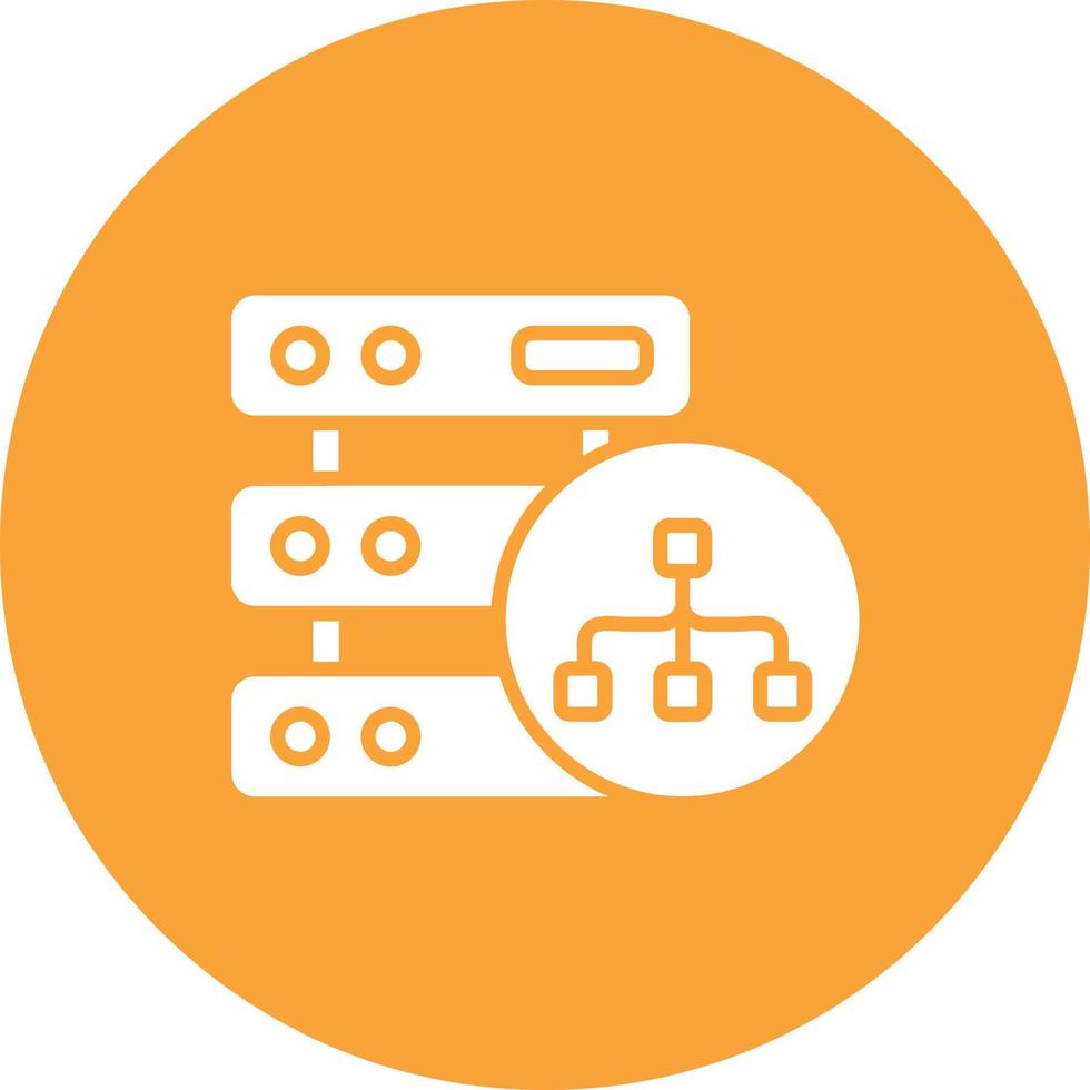 Database Architecture Glyph Circle Background Icon 17689825 Vector Art ...