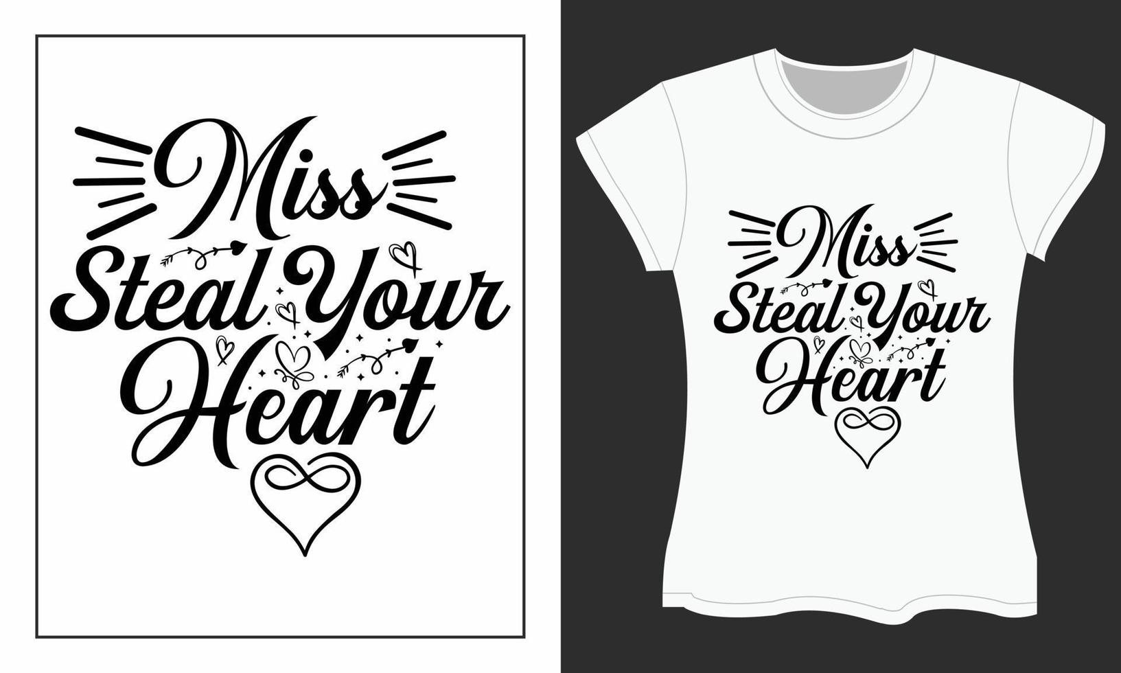 Valentine Svg Craft Design Miss Steal Your Heart 17692247 Vector Art
