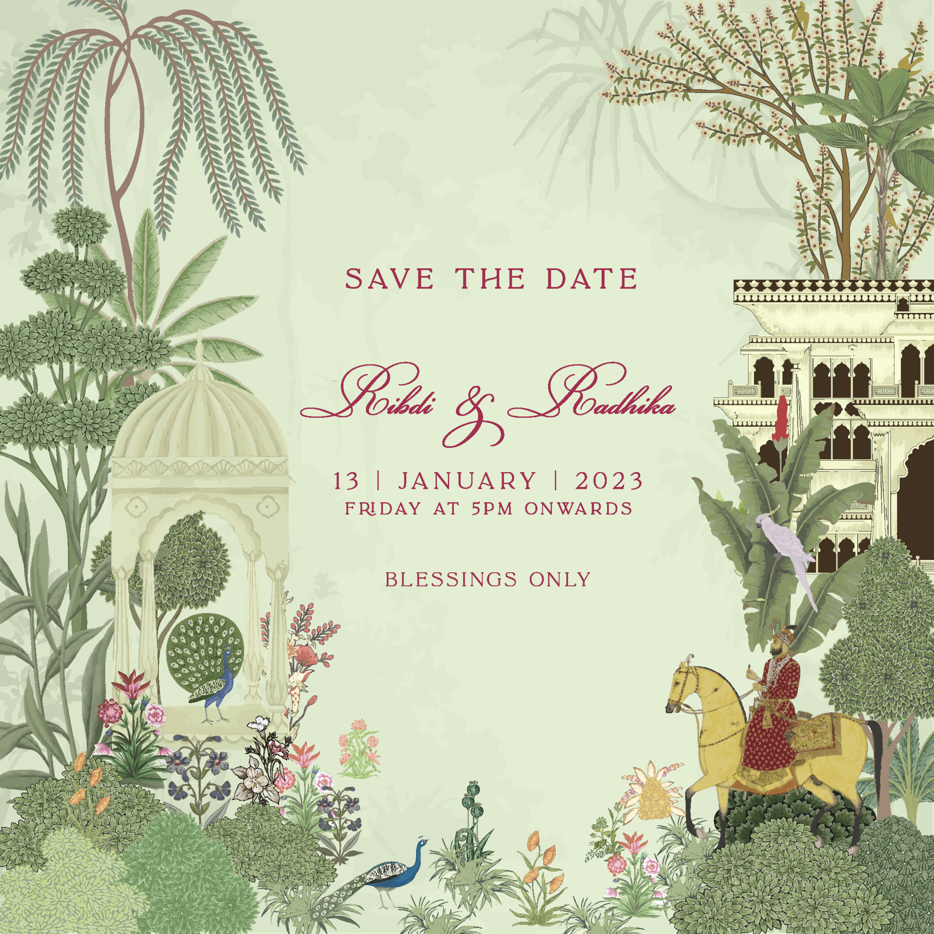 Traditional Mughal Wedding Card Design. Invitation card for printing ... Traditional Mughal Wedding Card Design. Invitation card for printing ...