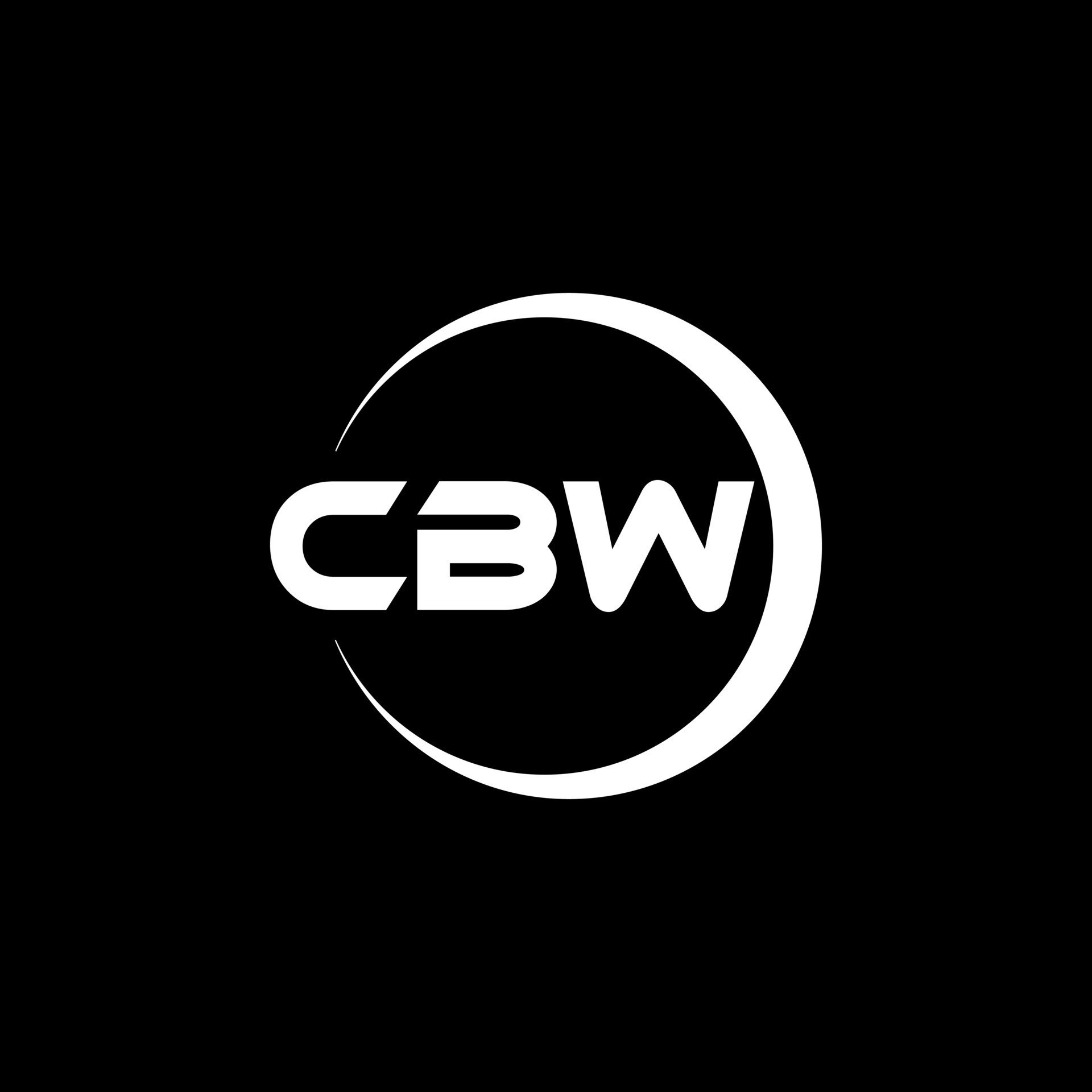 diseño del logotipo de la letra cbw en la ilustración. logotipo vectorial, diseños de caligrafía ...