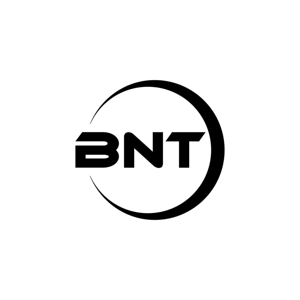 diseño de logotipo de letra bnt en ilustración. logotipo vectorial, diseños de caligrafía para ...