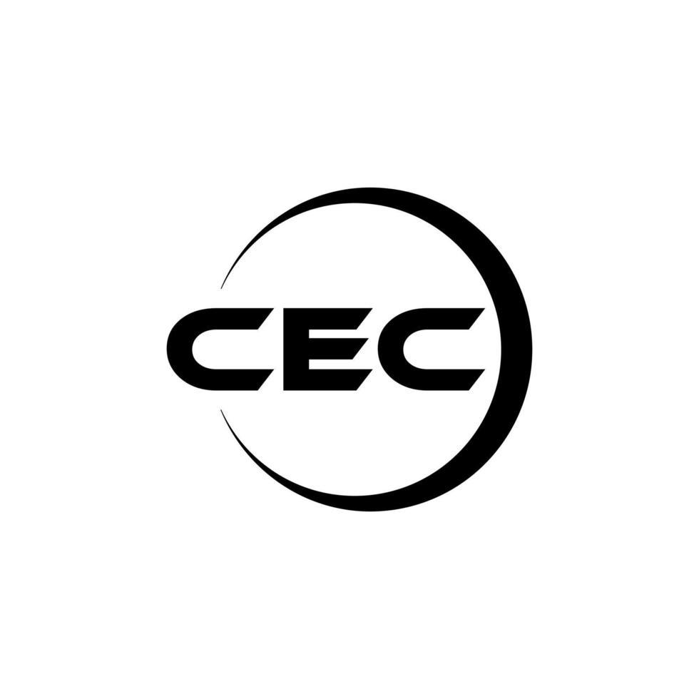 diseño del logotipo de la letra cec en la ilustración. logotipo vectorial, diseños de caligrafía ...