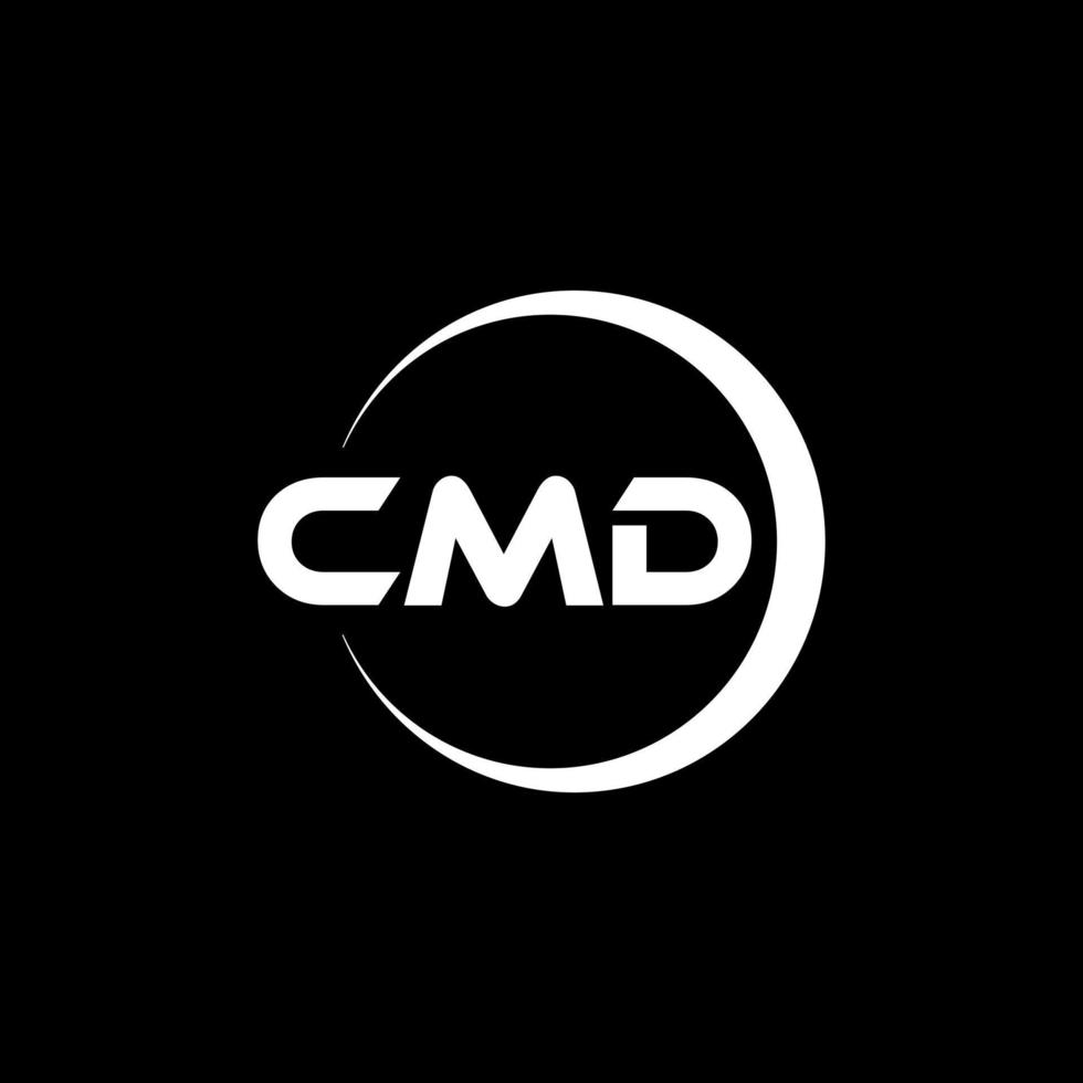 diseño del logotipo de la letra cmd en la ilustración. logotipo vectorial, diseños de caligrafía ...