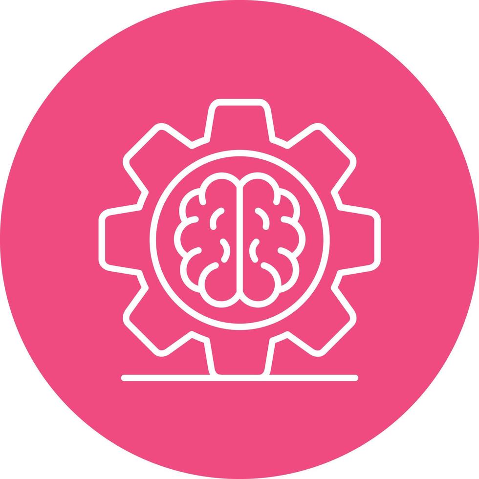 Machine Learning Line Circle Background Icon 17693916 Vector Art at ...