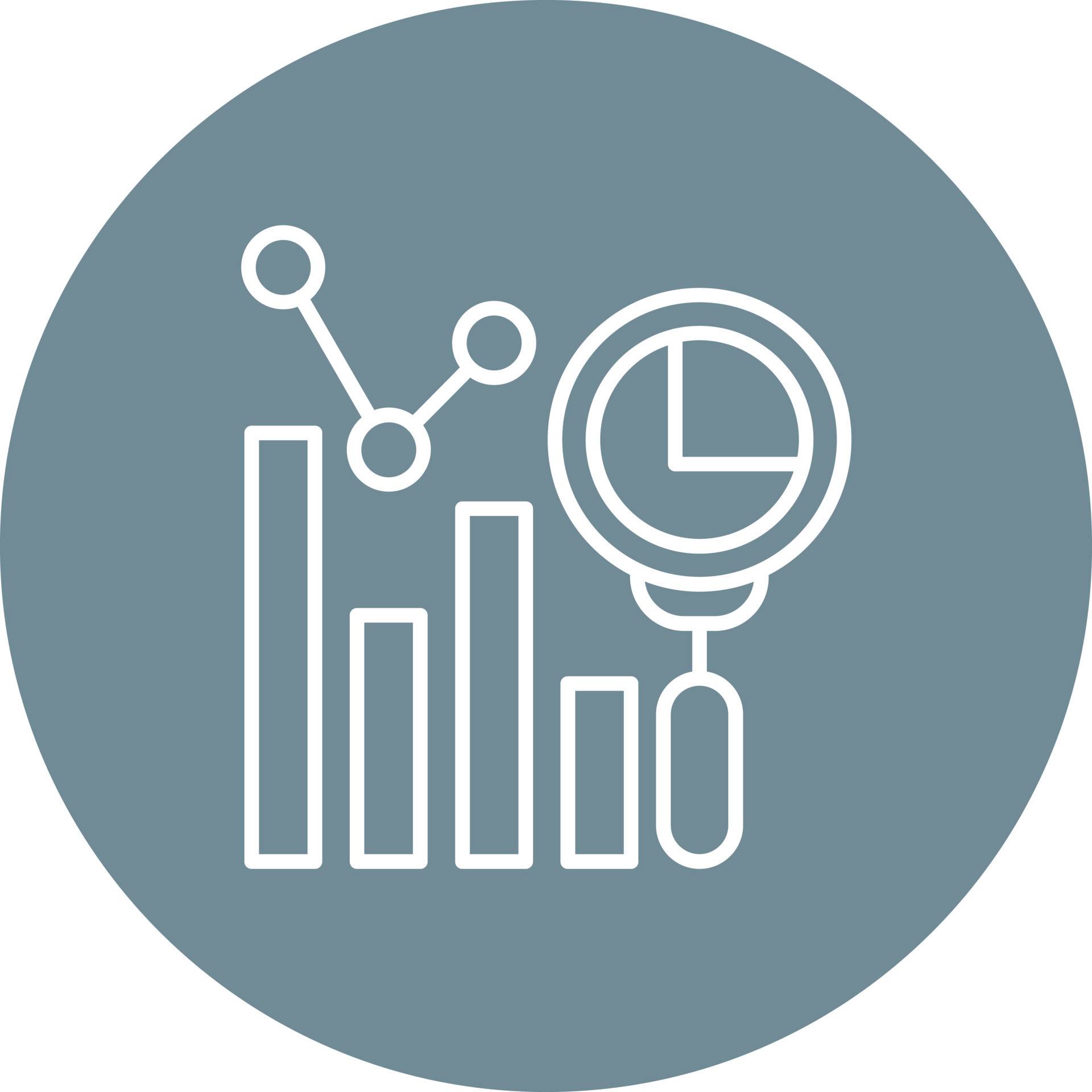 Predictive Analytics Line Circle Background Icon 17695460 Vector Art at ...