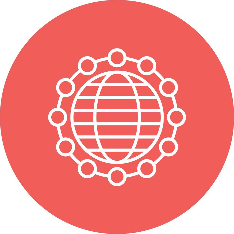 Global Infrastructure Line Circle Background Icon 17695469 Vector Art ...
