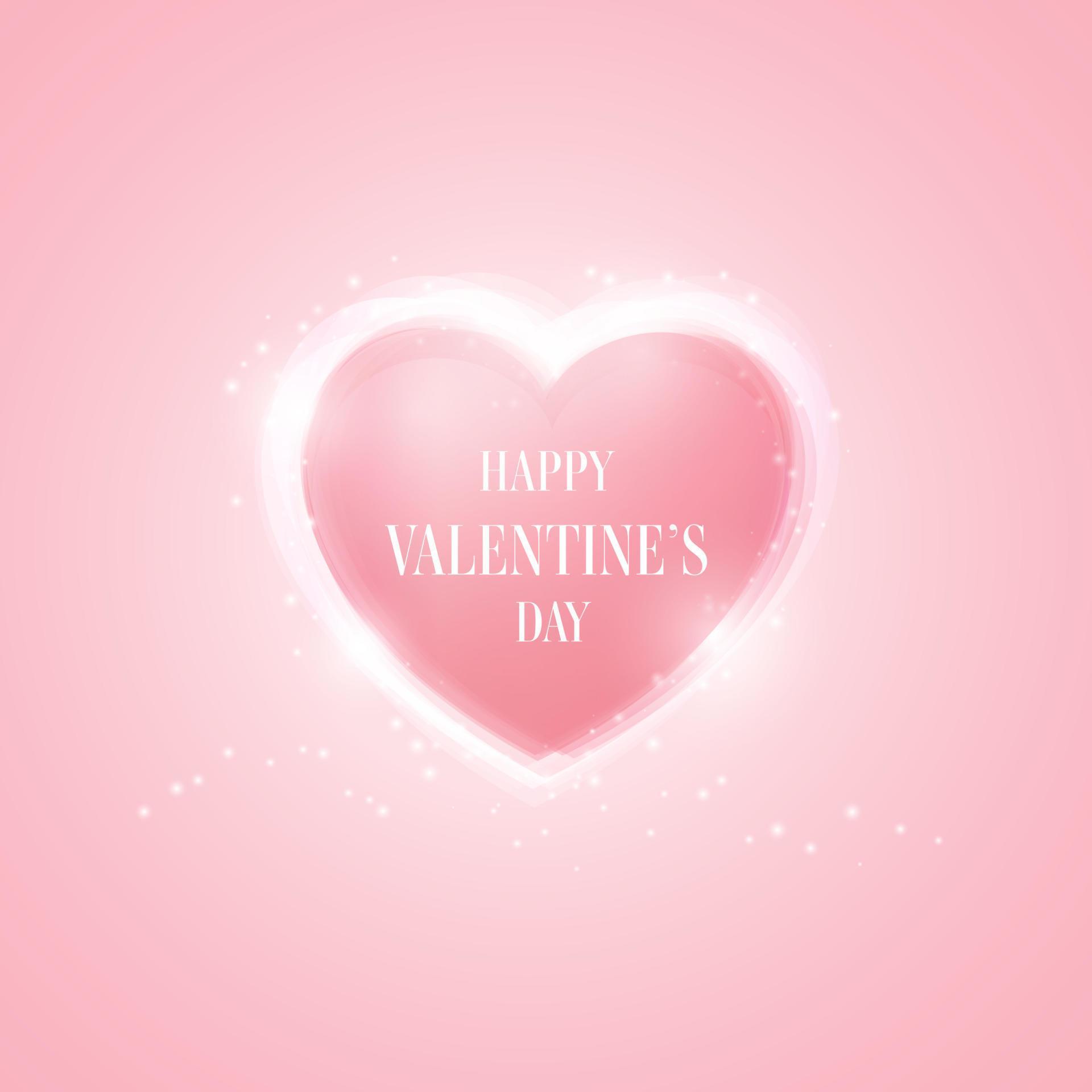 pastel pink valentines day background with heart design 17697611 Vector ...