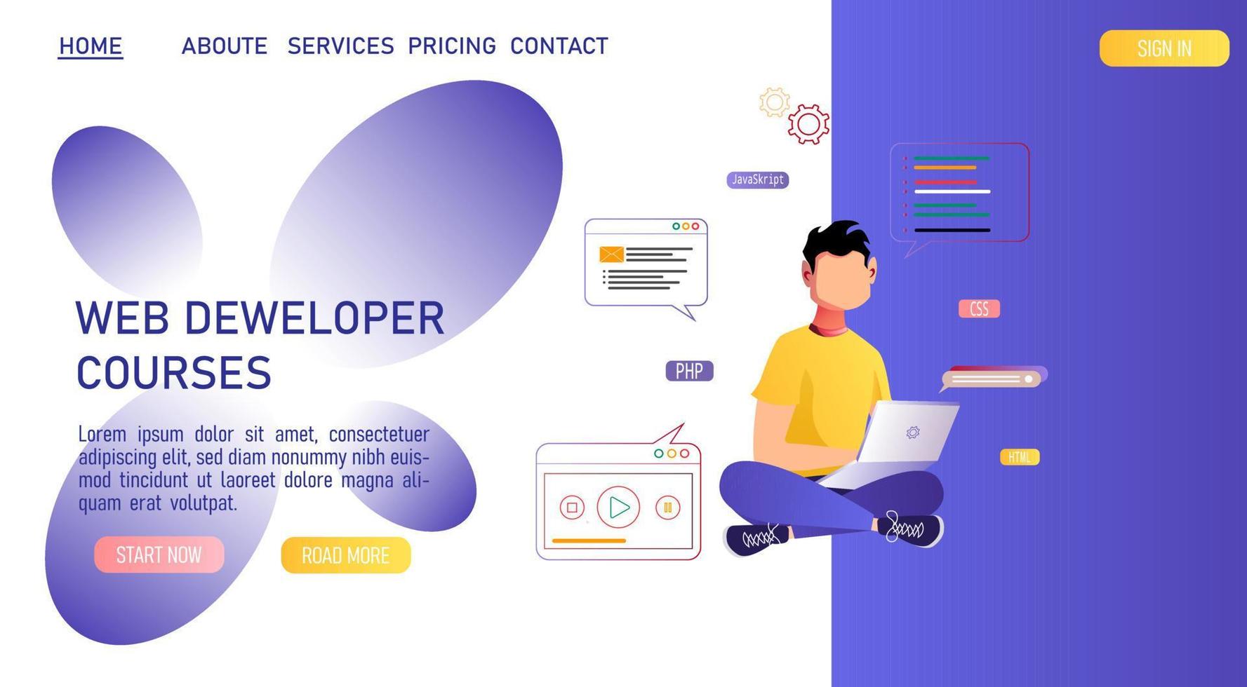 Man Working With Laptop On The Website Development Website Developer Web Agency Programmer