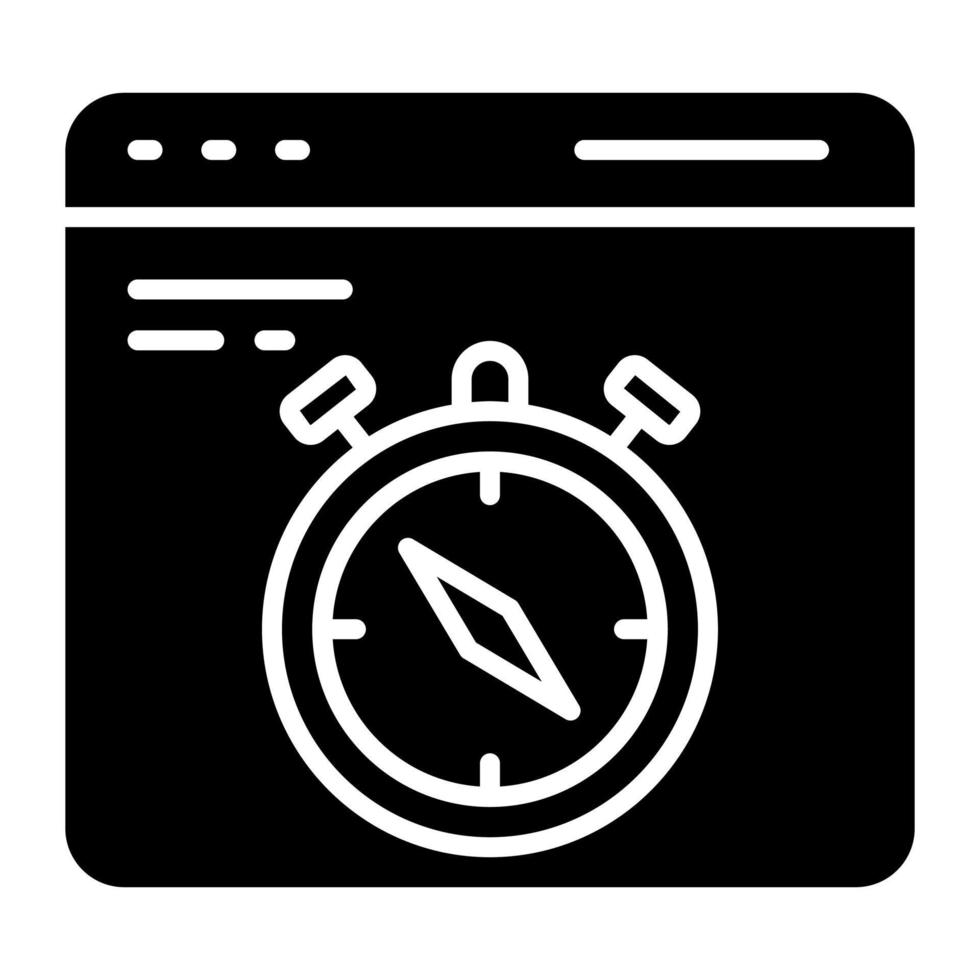 Web page with timer vector icon in editable style 17709265 Vector Art ...