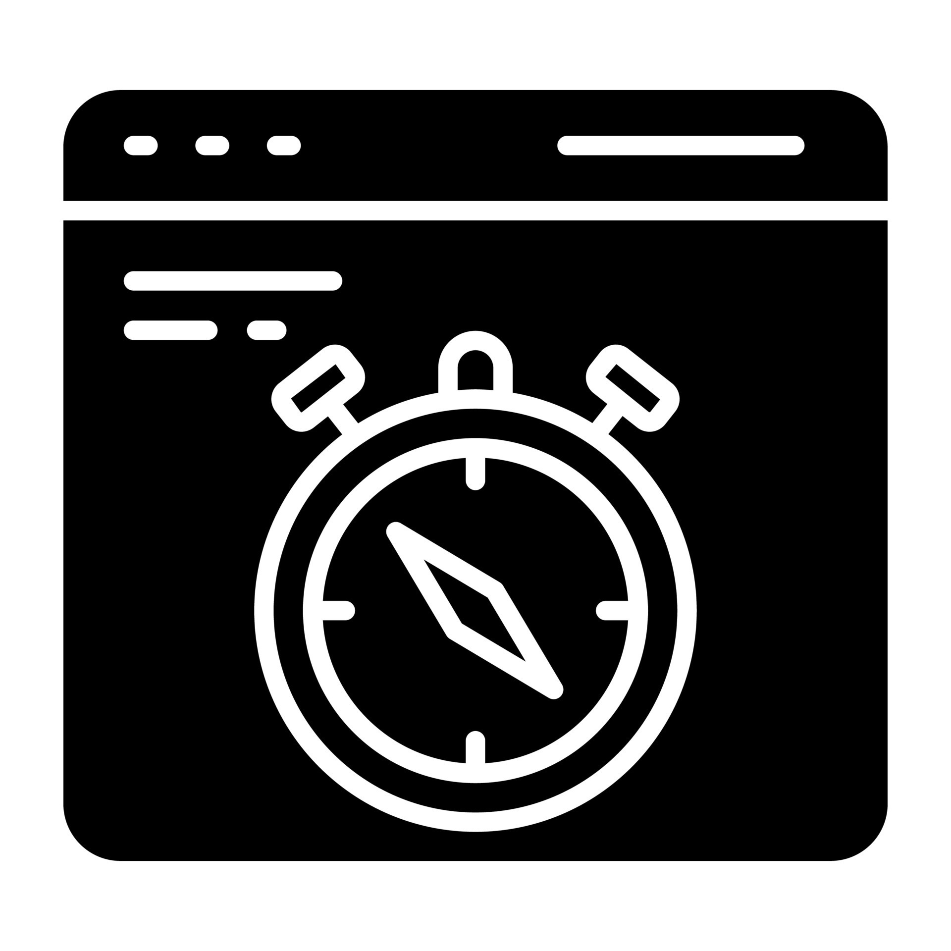 Web page with timer vector icon in editable style 17709265 Vector Art ...