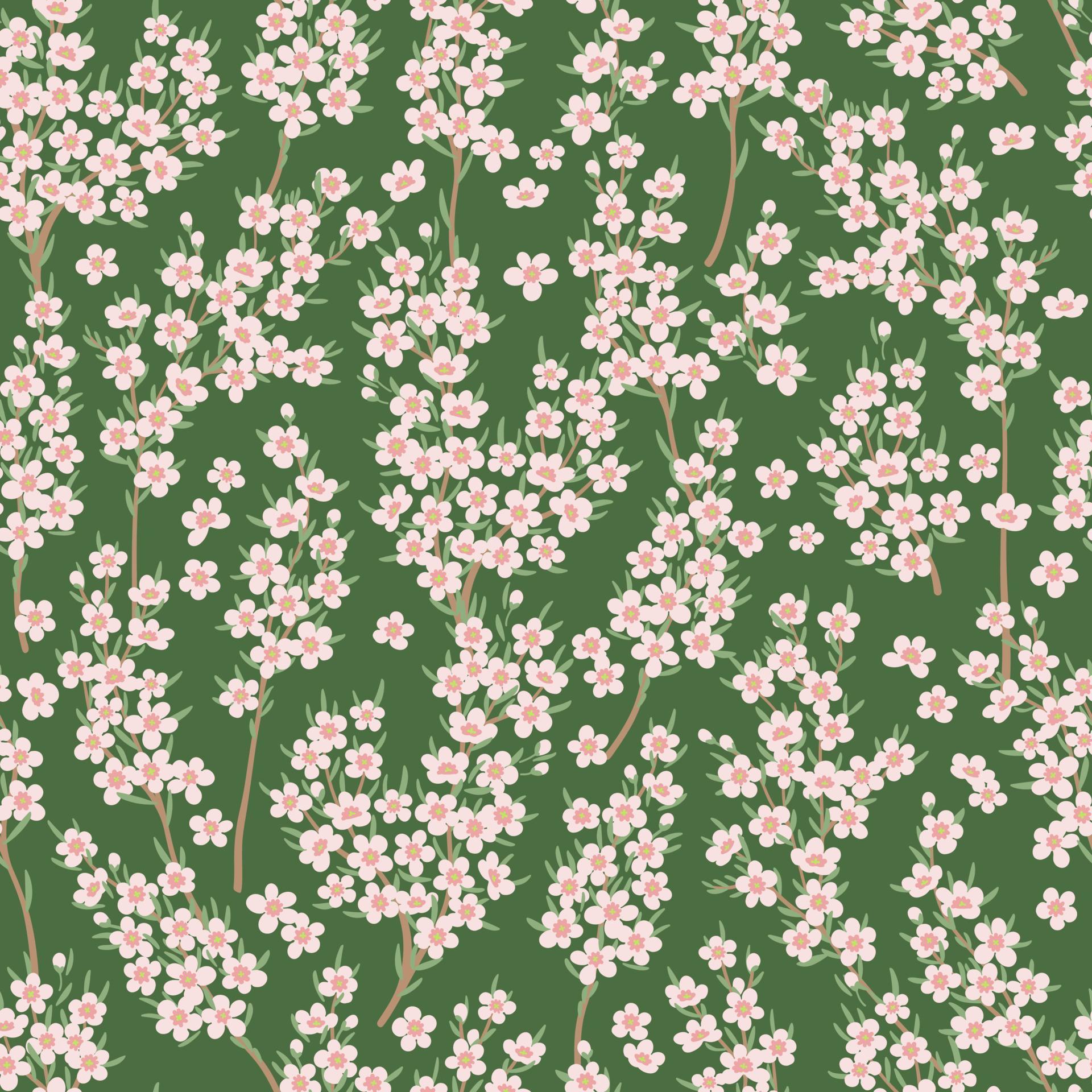 Trendy Seamless Vector Floral Pattern Endless Print Made Of Small Pink