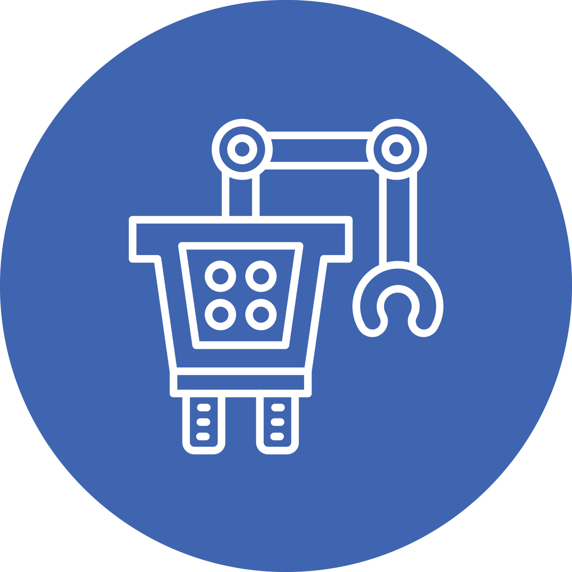 Autonomous Robotics Line Circle Background Icon 17718393 Vector Art at ...