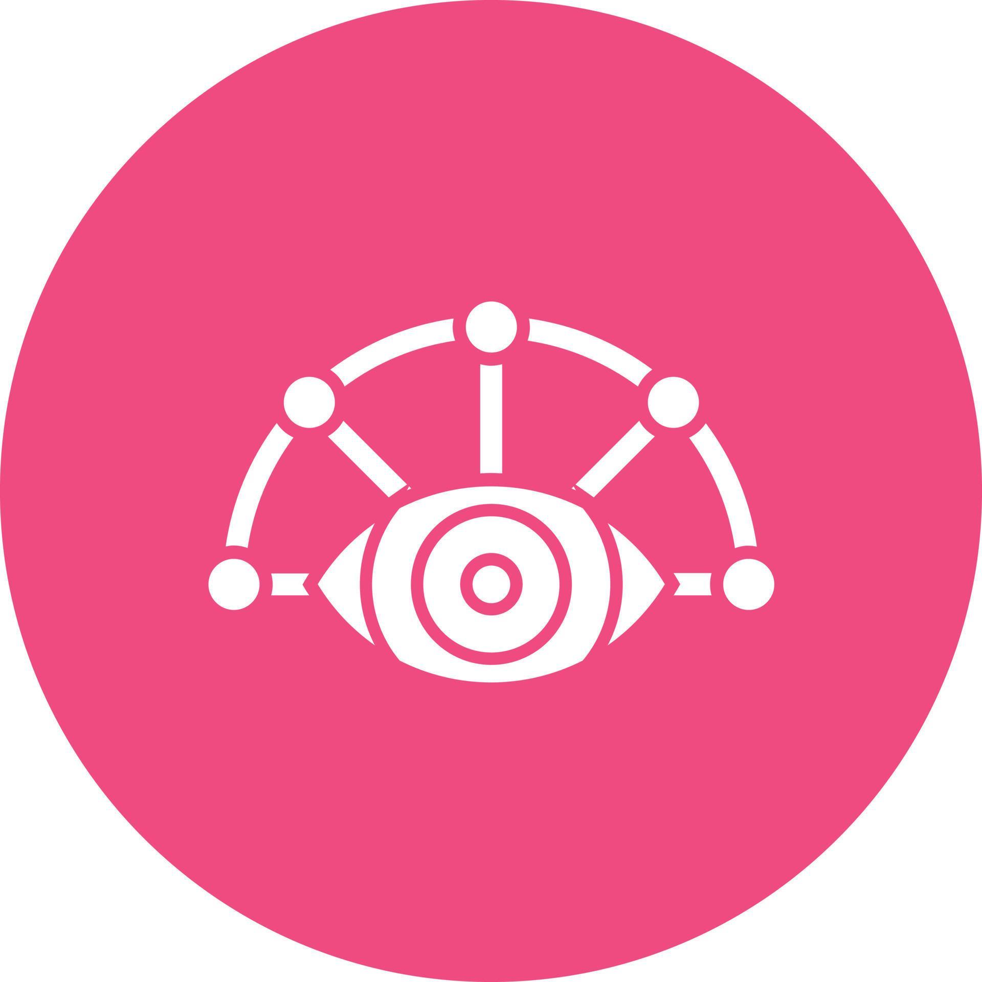 Peripheral Vision Glyph Circle Background Icon 17720654 Vector Art at ...