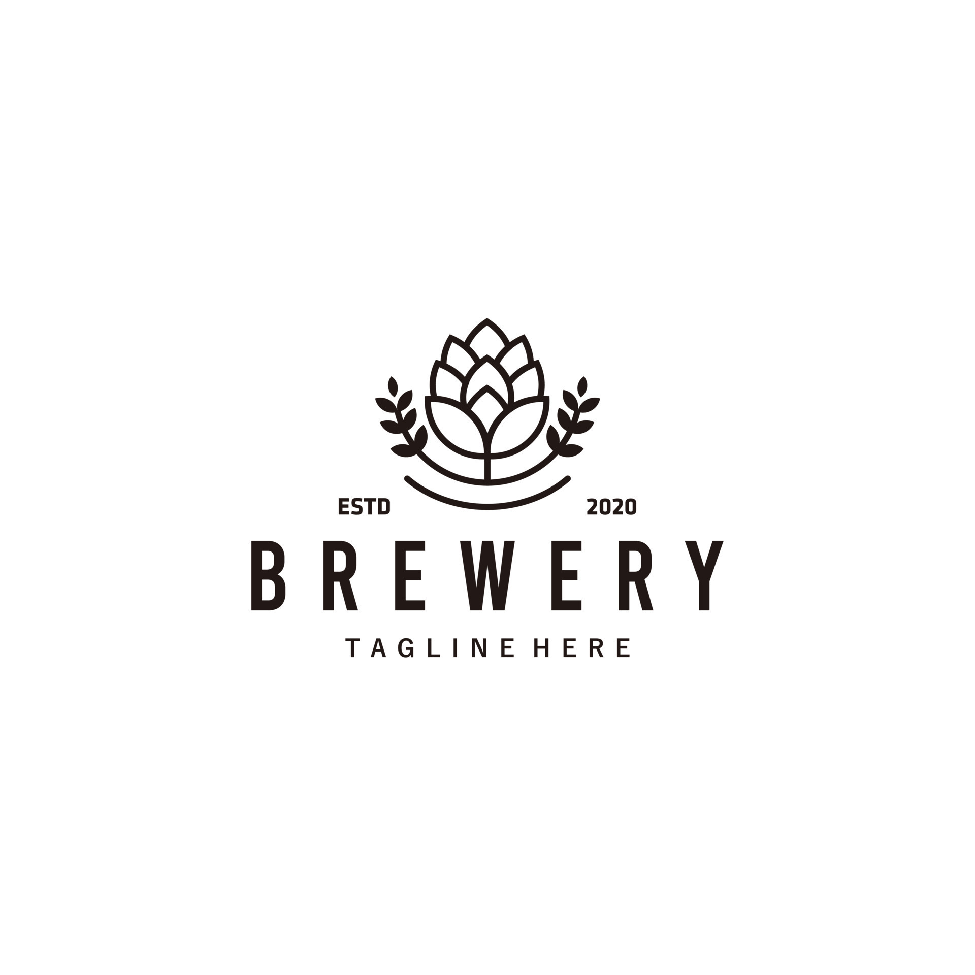 Etiqueta De Cervecería Cervecera Con Logos De Cerveza Artesanal Emblemas Para Cervecería Bar