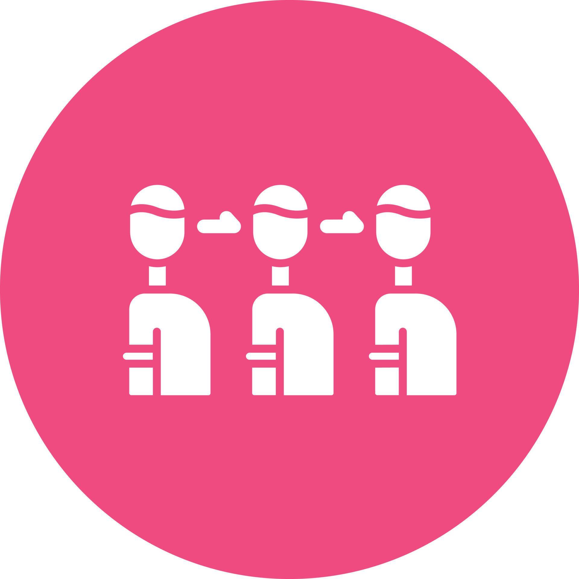 Queue Glyph Circle Background Icon 17721379 Vector Art at Vecteezy