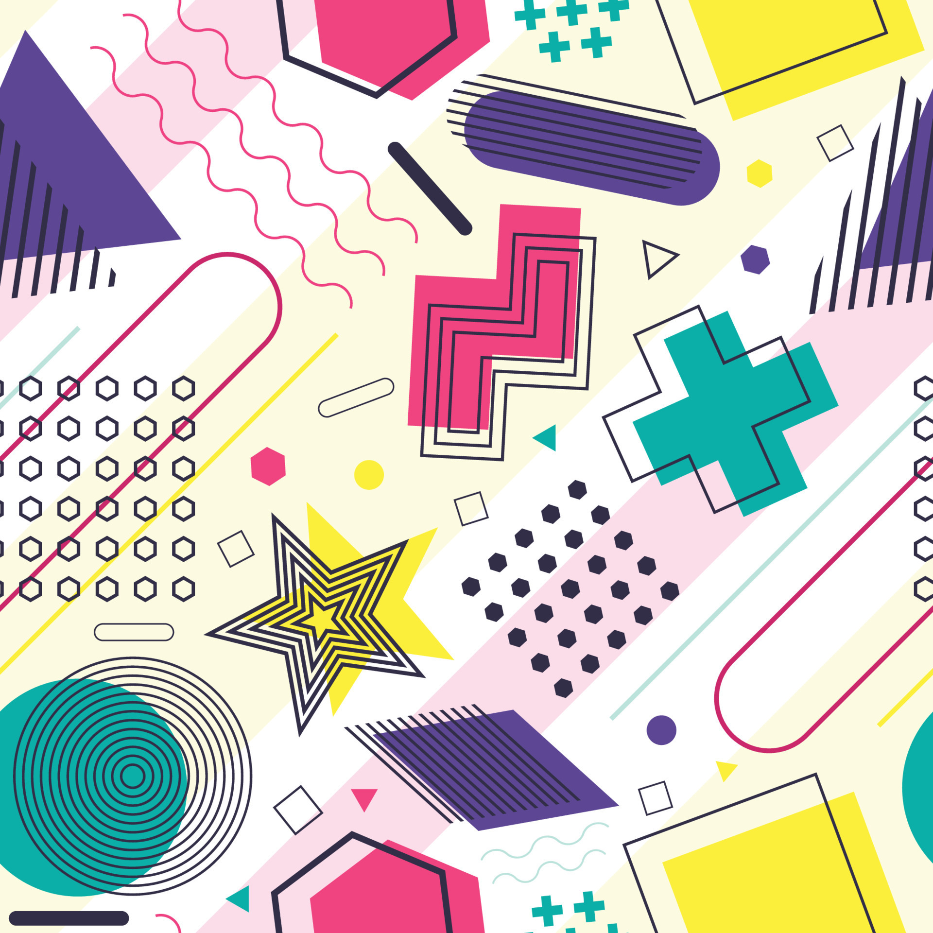 Blocks of Different Repeating Geometric Patterns 17721386 Vector Art at ...