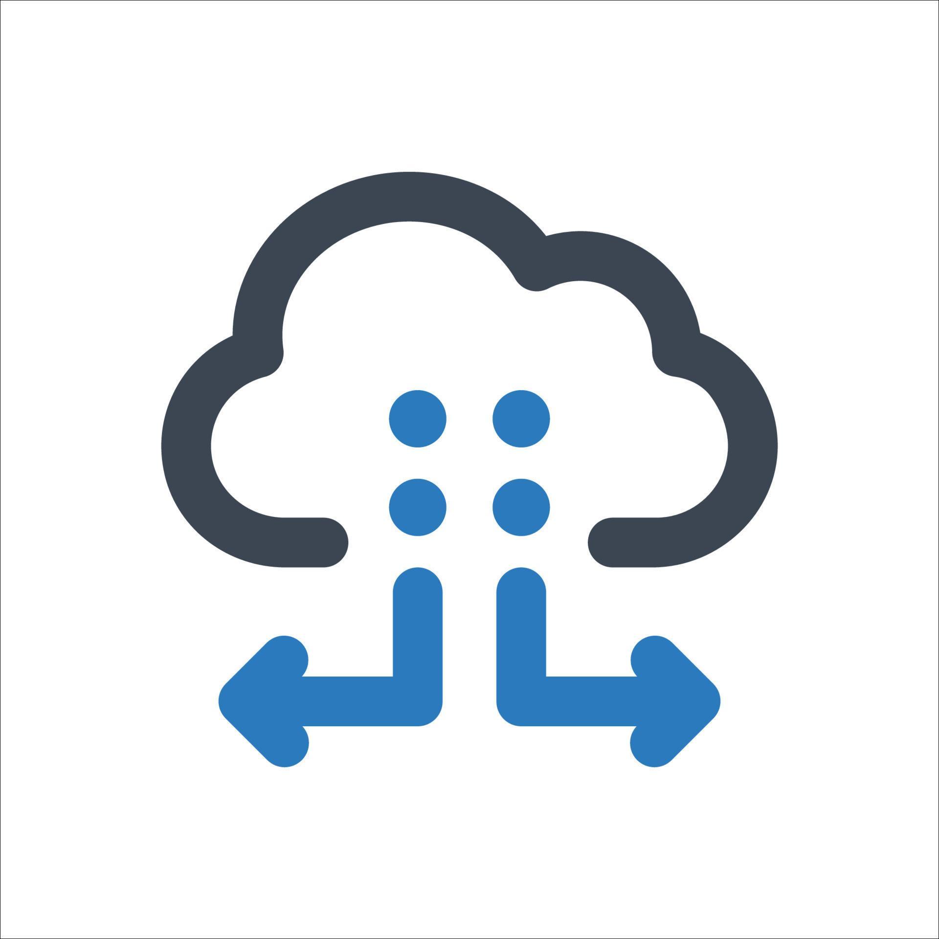 Cloud Sharing Icon Vector Illustration Cloud Data Traffic Sharing Share Computing