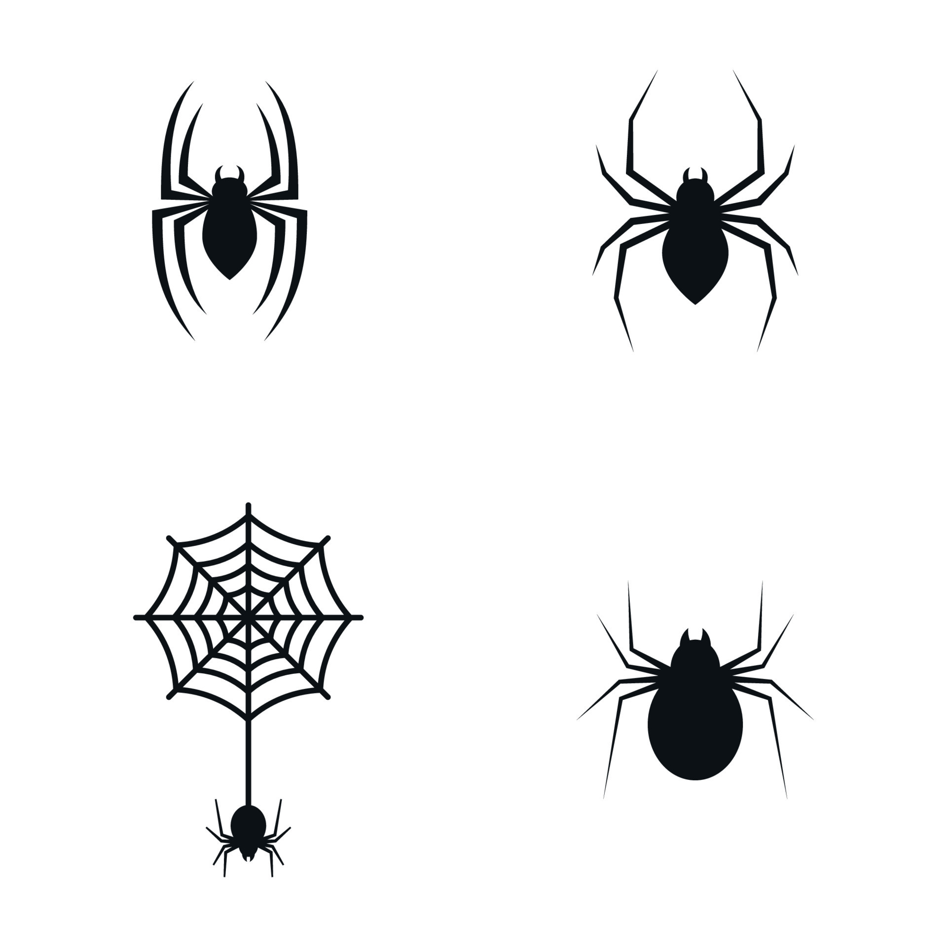Spider icons set 17724526 Vector Art at Vecteezy