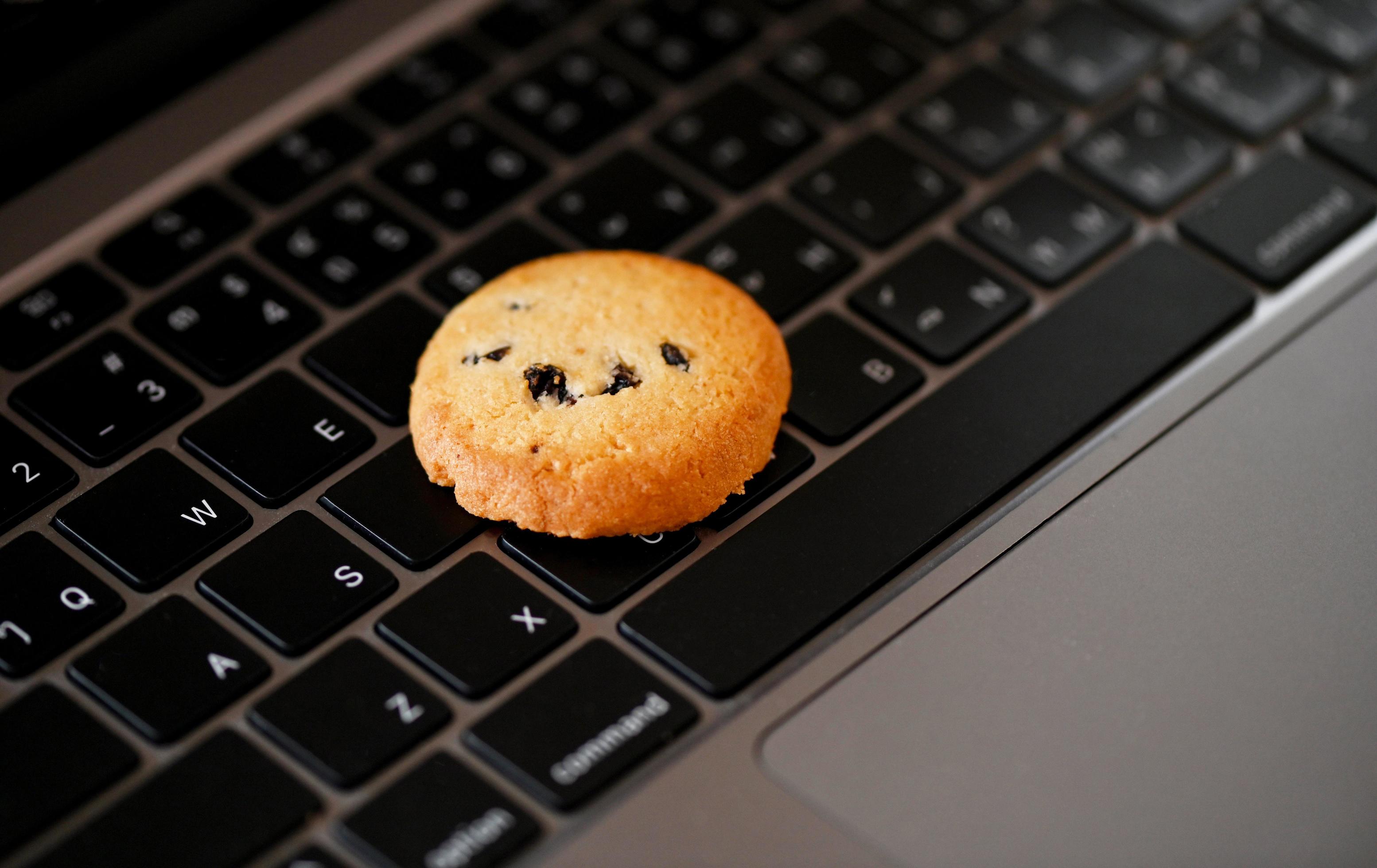 internet cookies internet browser cookies concept, mini cookies on ...