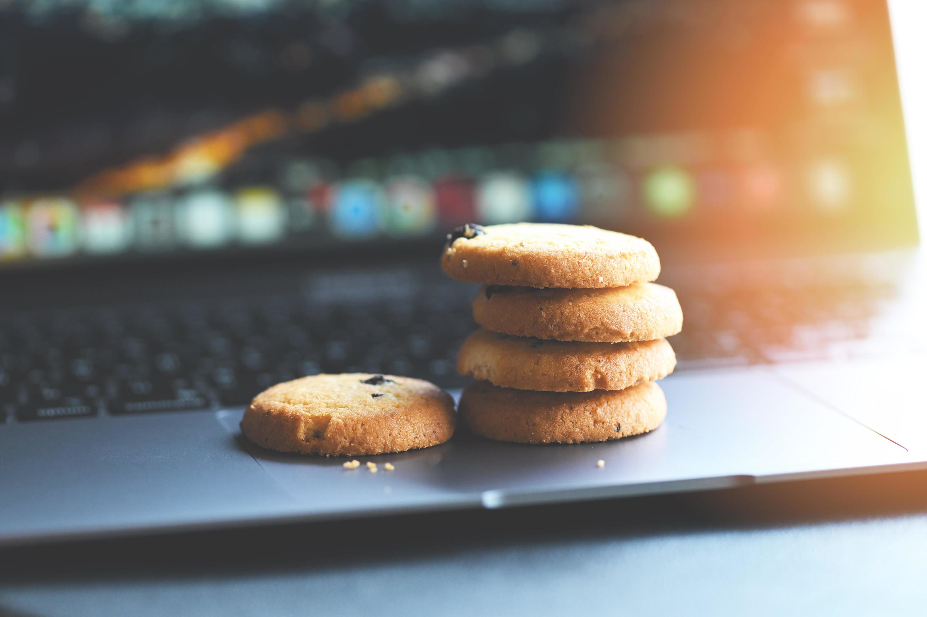 internet cookies internet browser cookies concept, mini cookies on ...