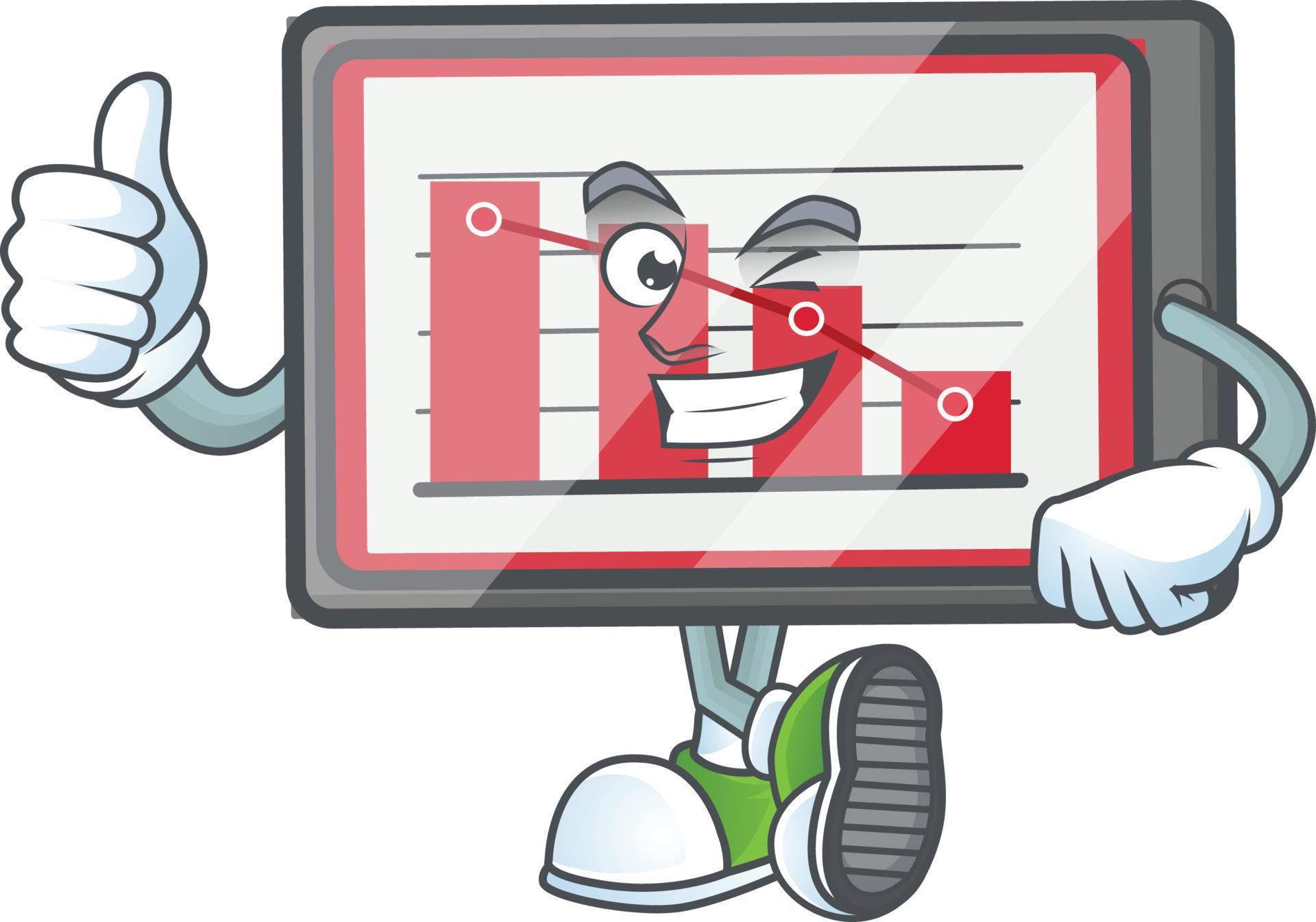 vector de tabla horizontal de gráfico descendente 17728109 Vector en ...