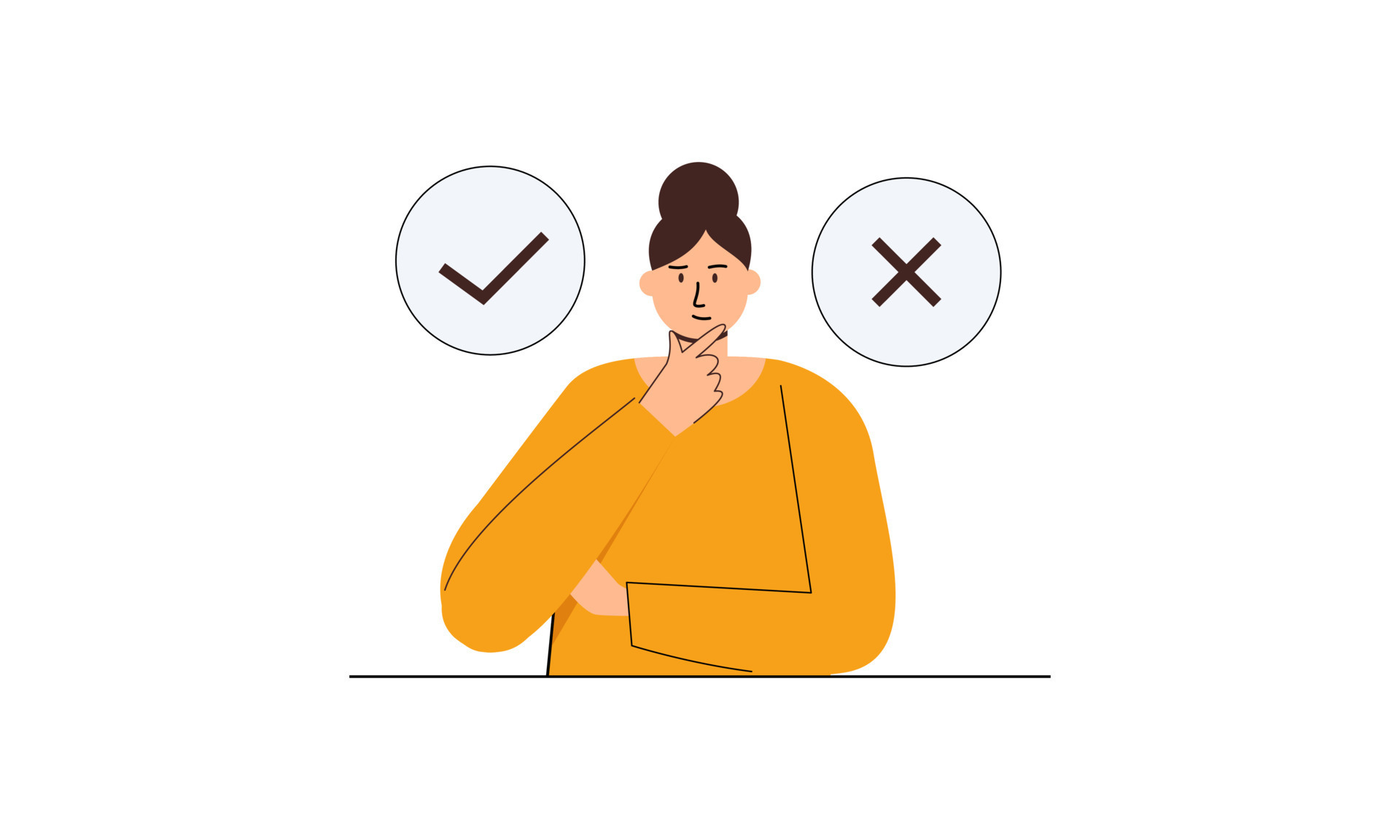 Choice Between Two Options Concept Dilemma Concept Puzzled Questioned Man Doubting Deciding