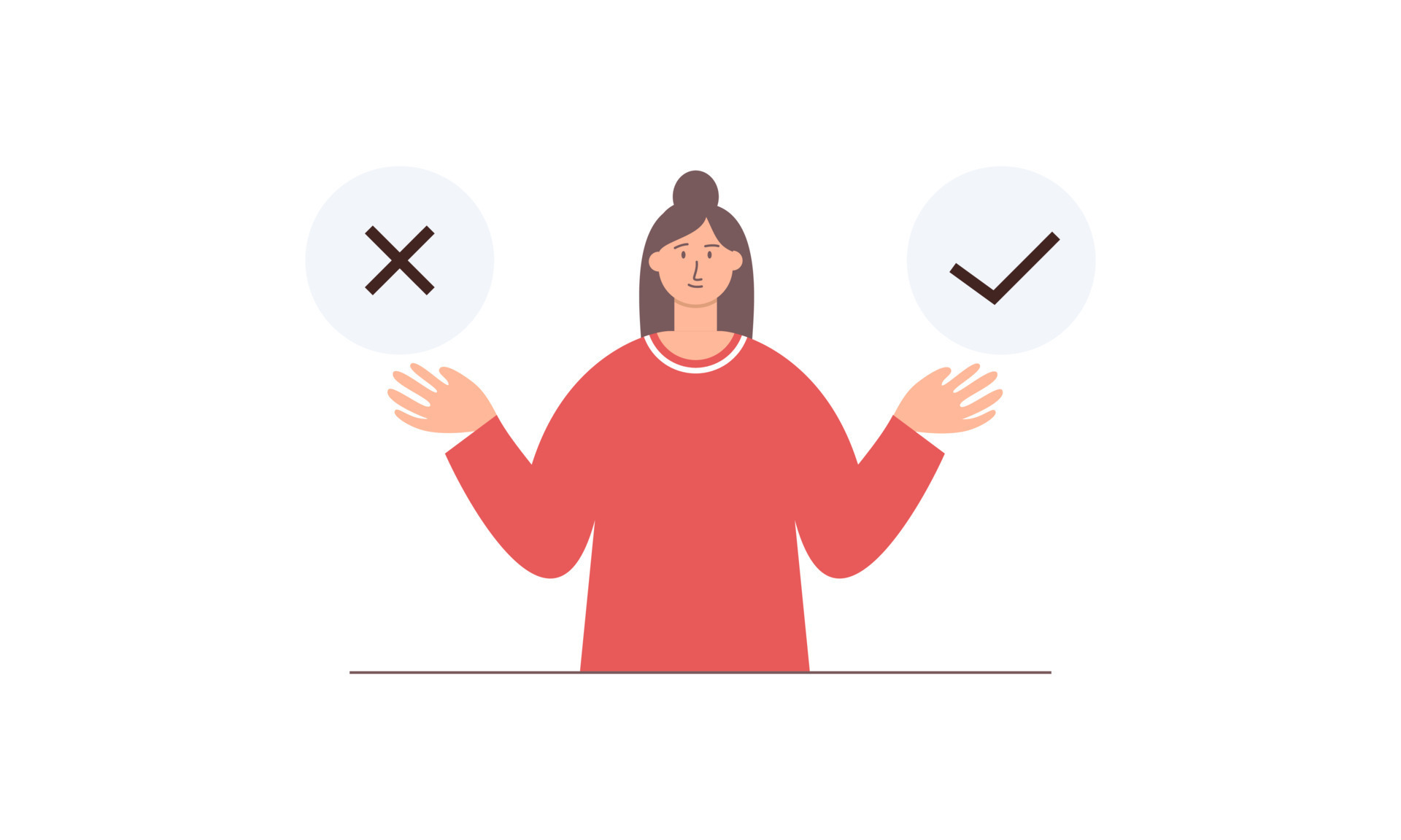 Choice between two options concept. Dilemma concept. Puzzled questioned ... Choice between two options concept. Dilemma concept. Puzzled questioned ...